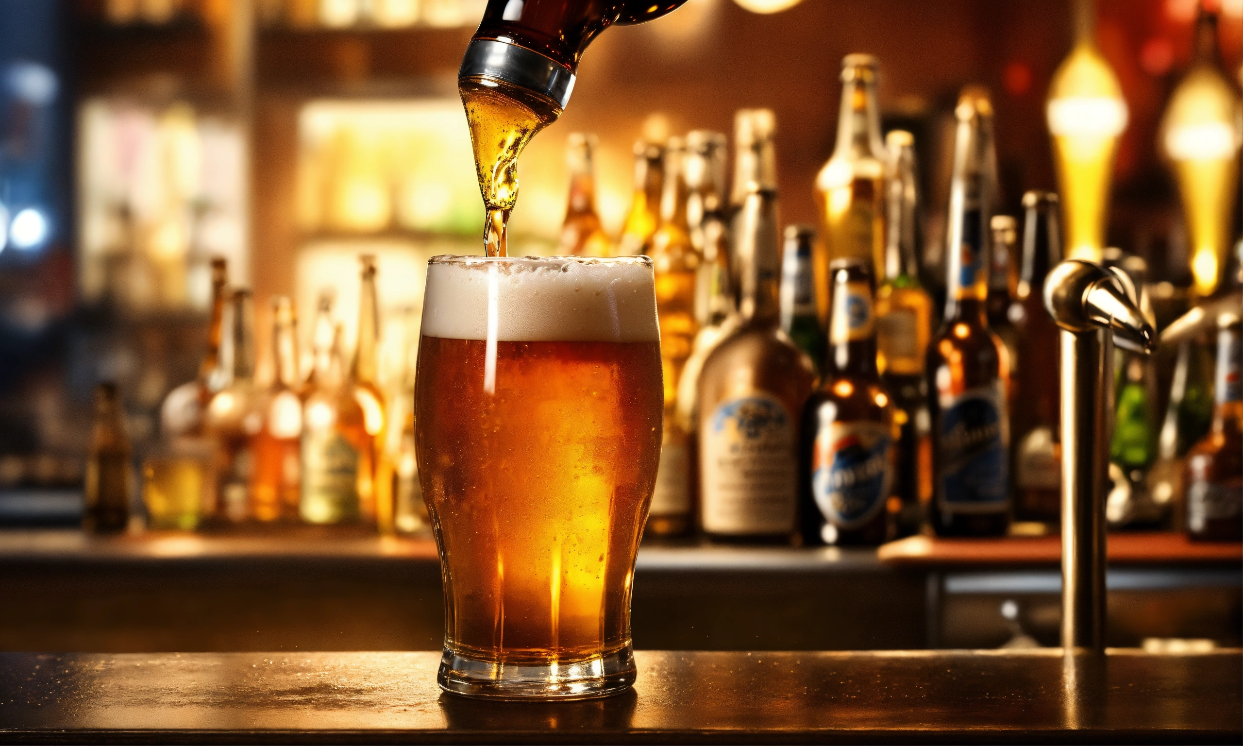 Lexica - An artistic photo realistic picture of a bartender filling a ...