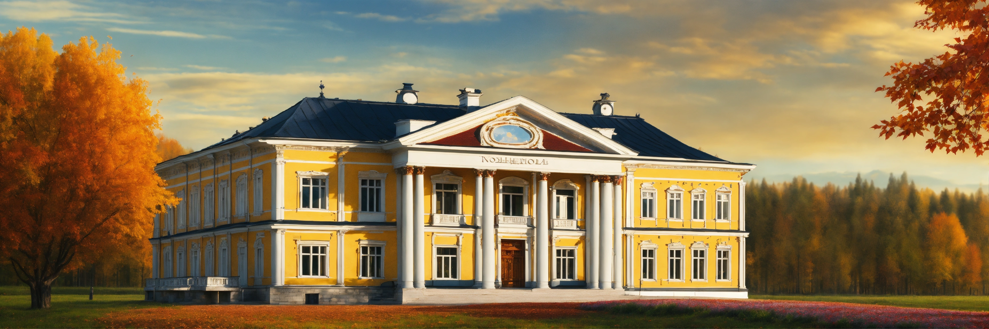 Lexica - Russian noble estate in the style of classicism stands in ...