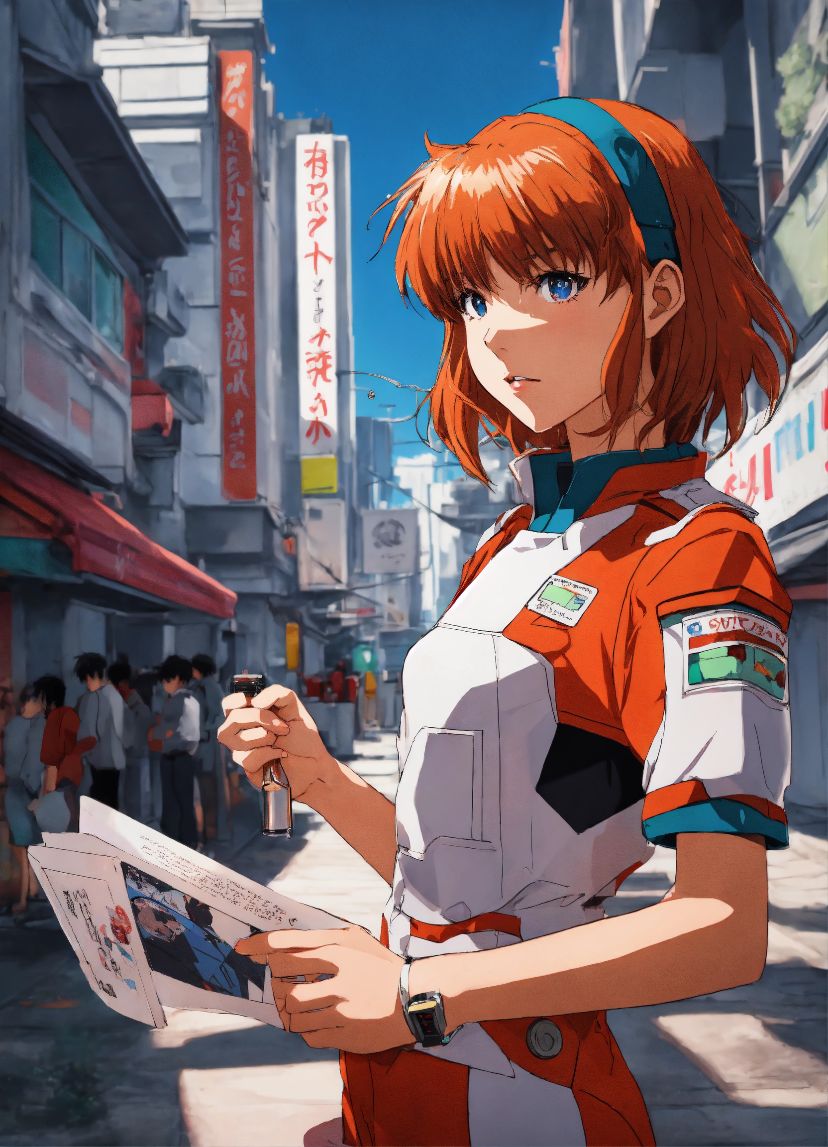 Lexica - Anime art of Asuka from Neon Genesis Evangelion, young girl ...