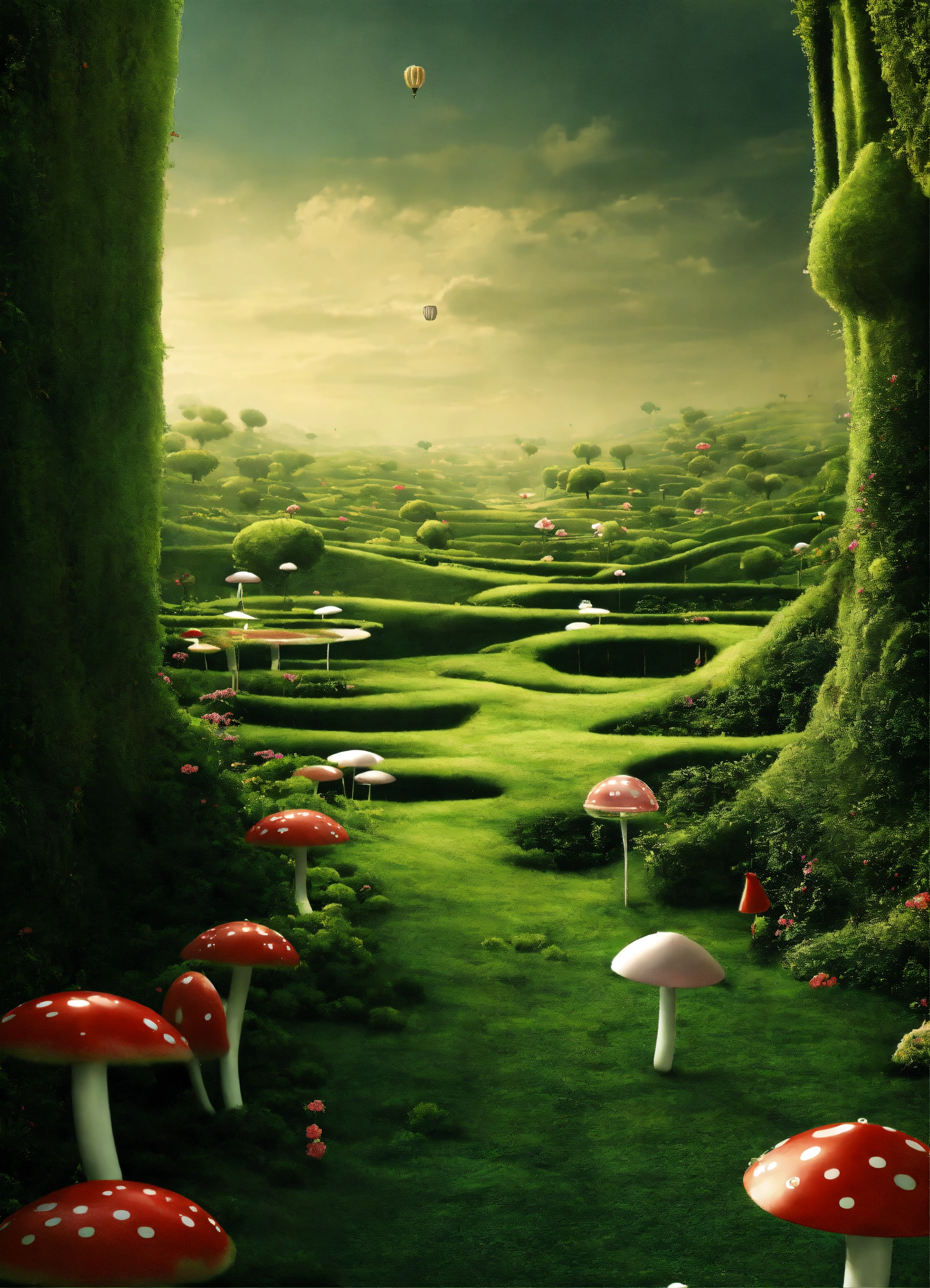Lexica - Alice in wonderland landscape meets matrix hd. Minimalist and ...