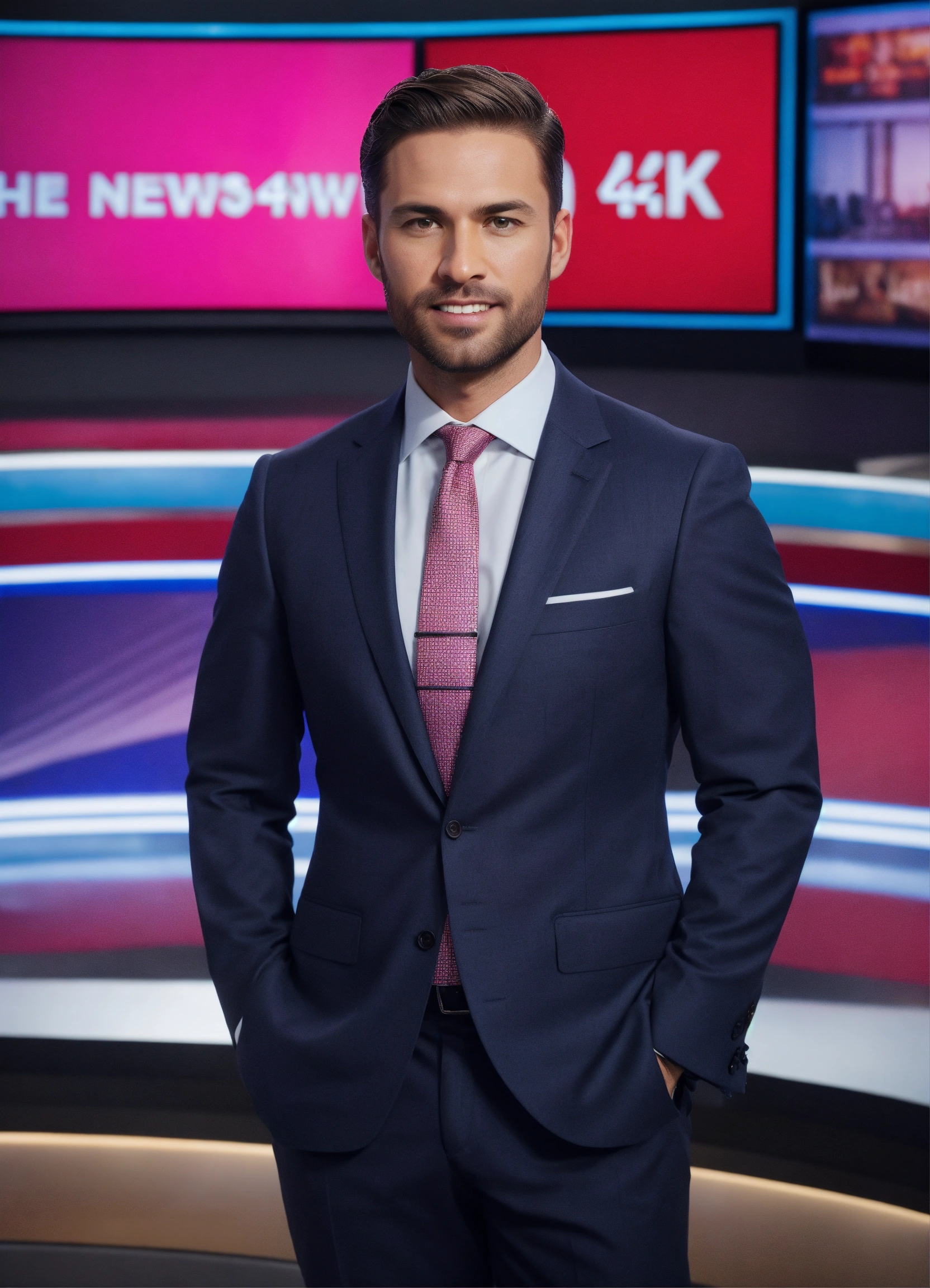 Lexica - Visualize an elegant news anchor from a major TV news channel ...