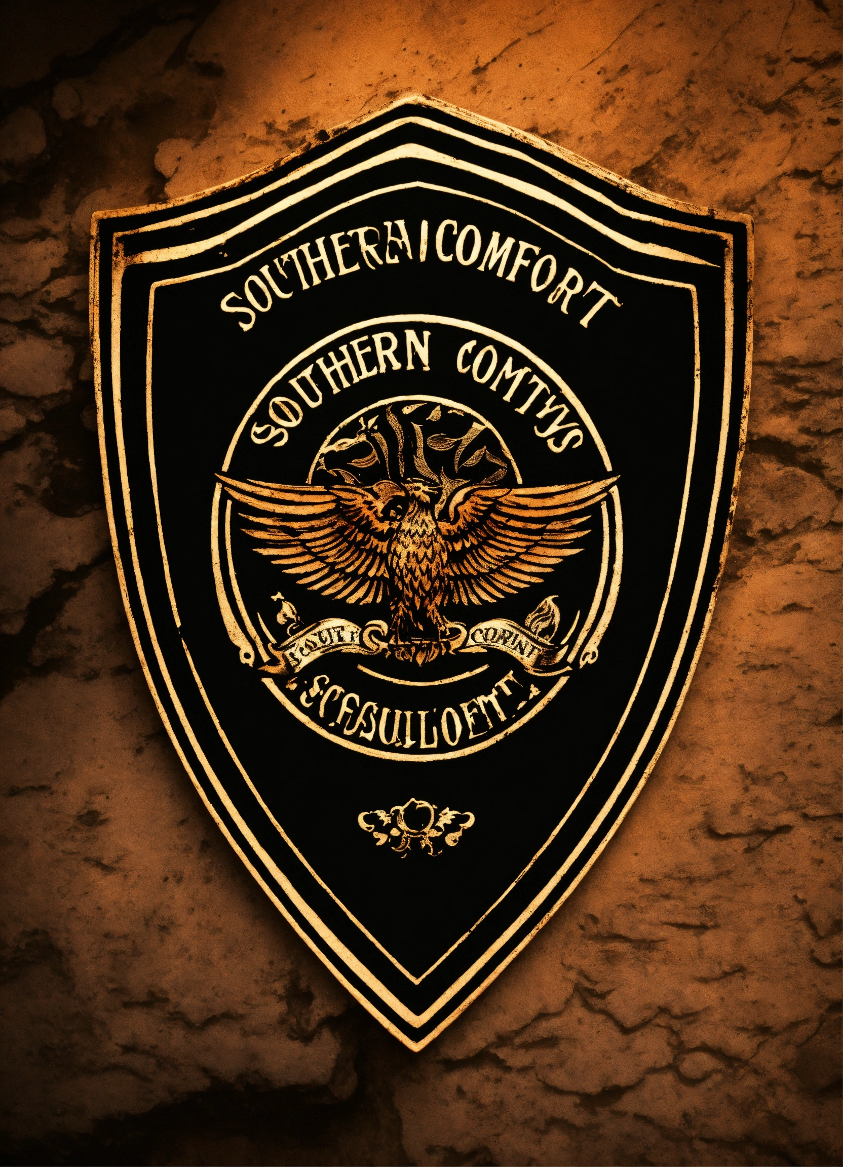 Lexica - SOUTHERN COMFORT CUSTOMS LOGO IN FRONT OF A BLACK SHIELD