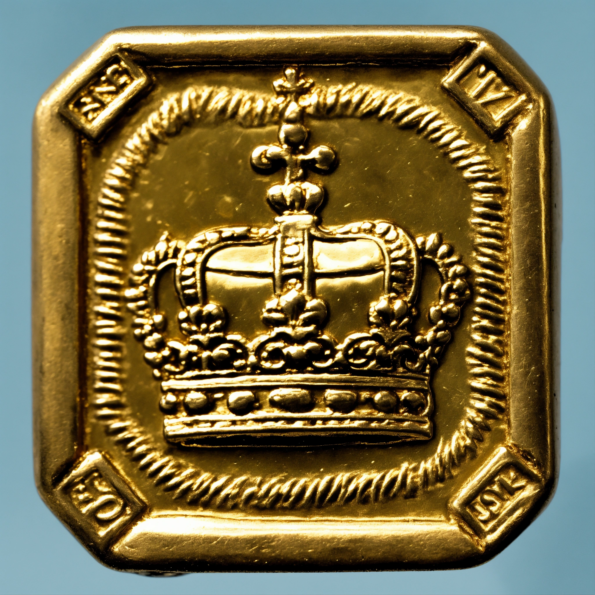 Lexica - A golden square gold token with a crown and the number 1 ...