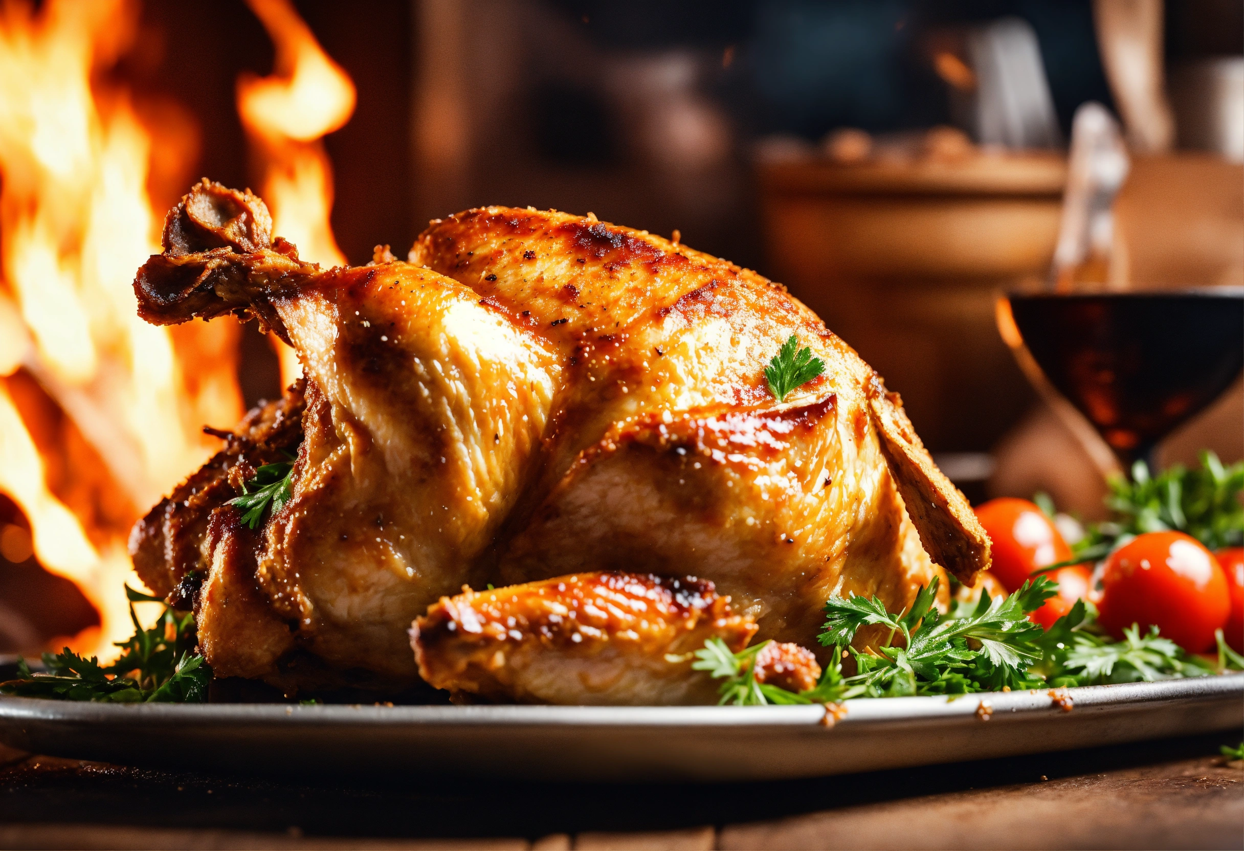 Lexica - Crispy and juicy roast chicken like at the market or at the ...