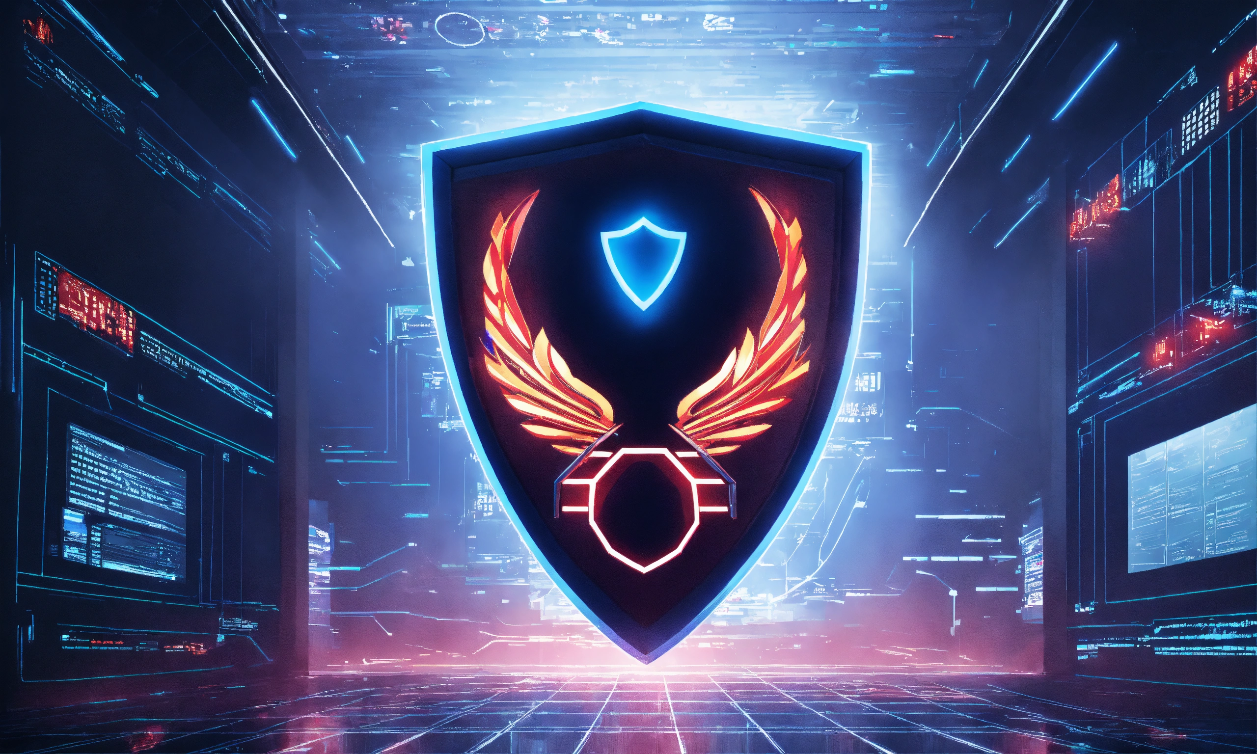 Lexica - Cyber shield illustration