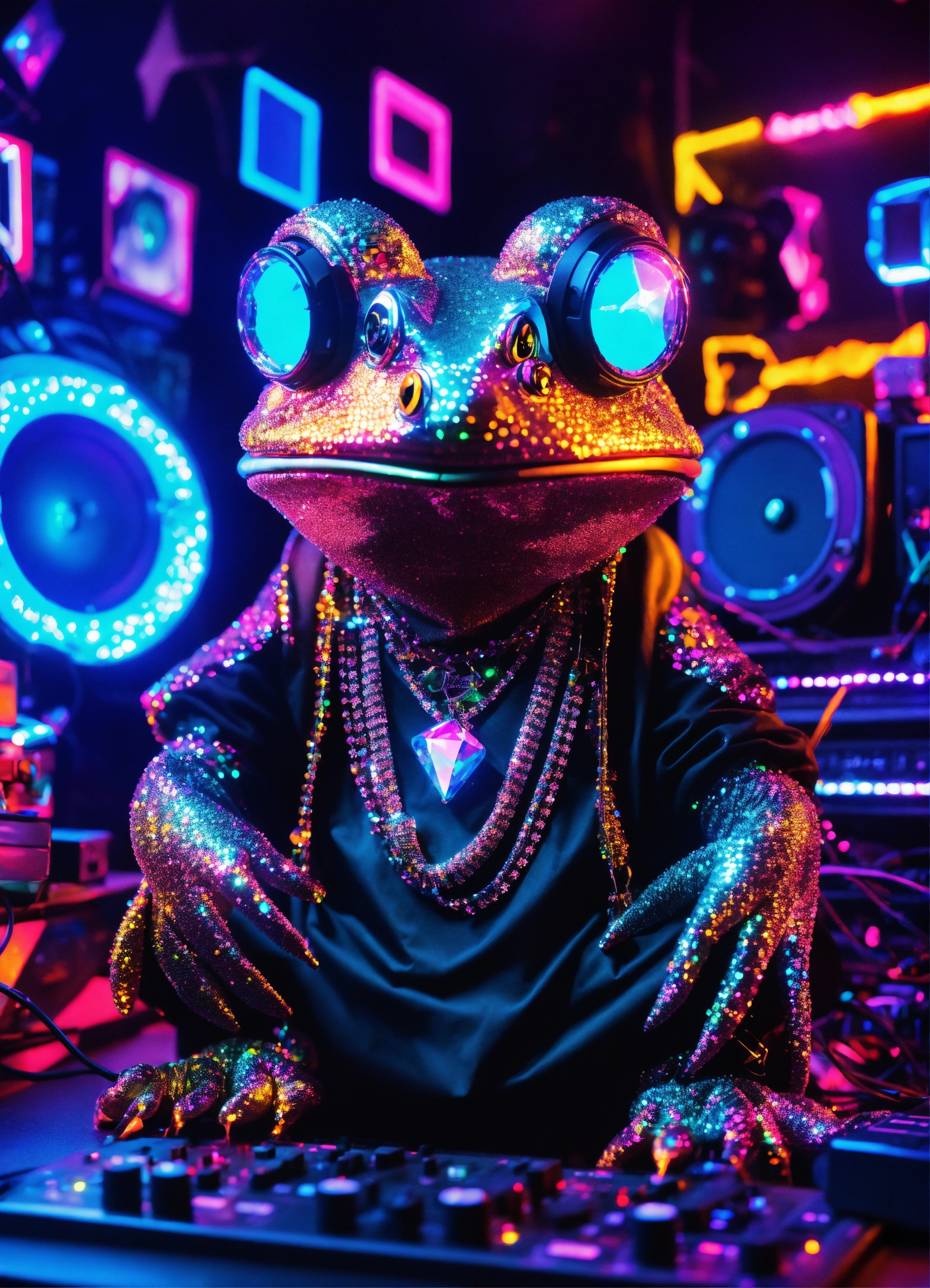 Lexica - A techno Diamond psytrance DJ Diamond TOAD in folk kawaii ...