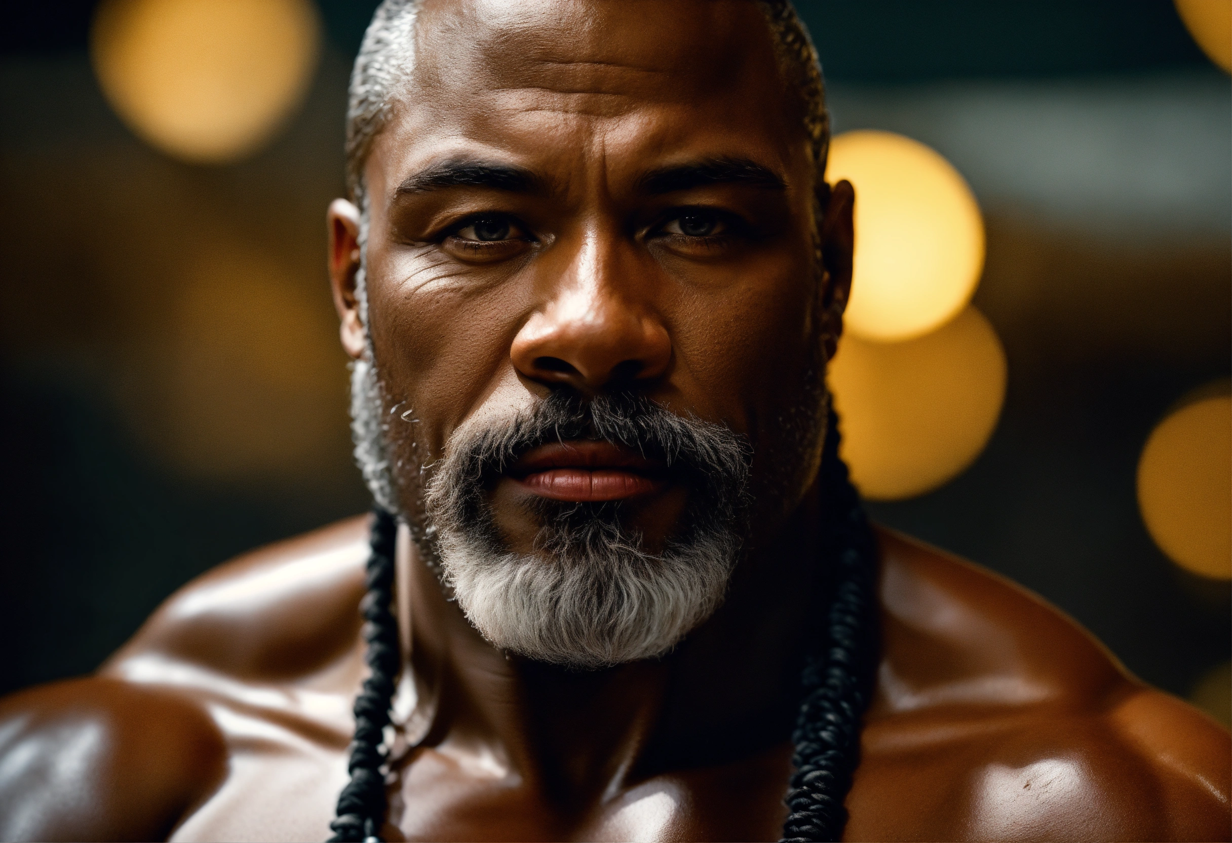 Lexica - Portrait of a stunningly beautiful middle age black warrior in ...