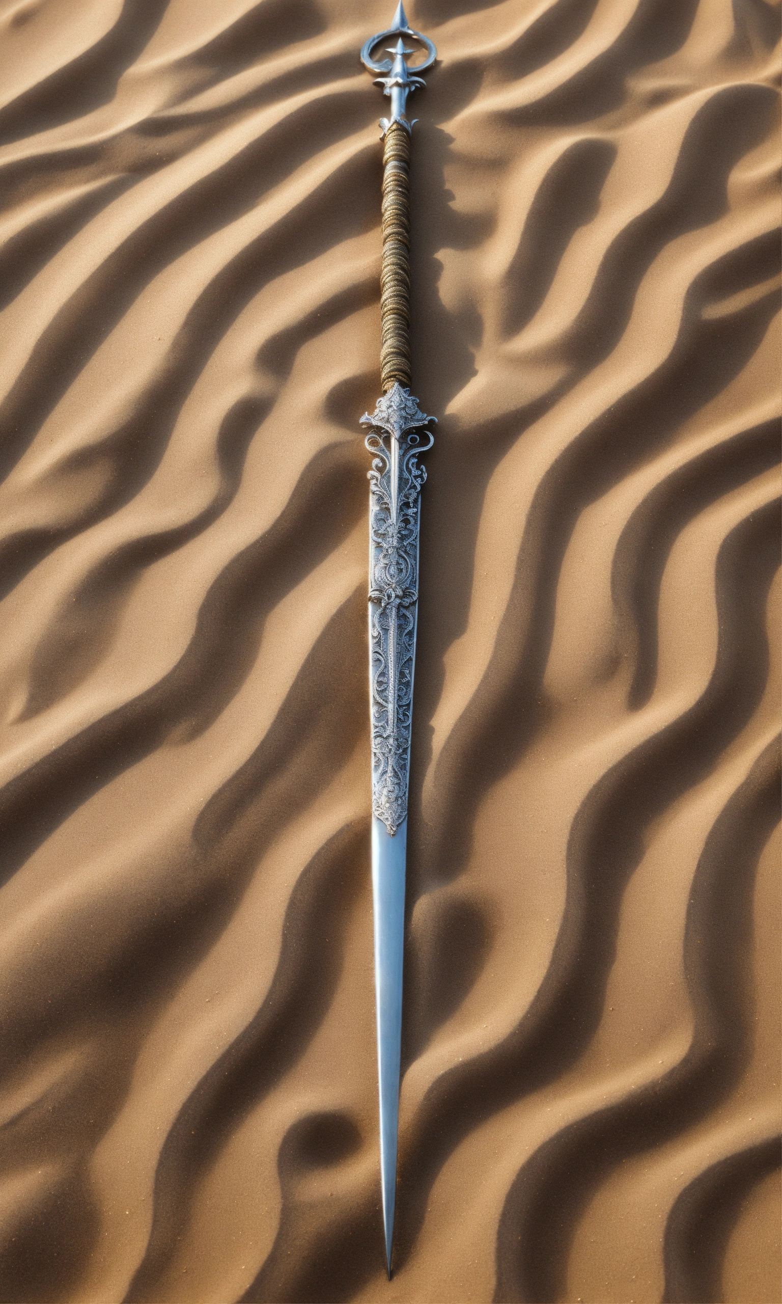 Lexica - 8k, picture of a narrow and delicate toothed spear with sharp ...