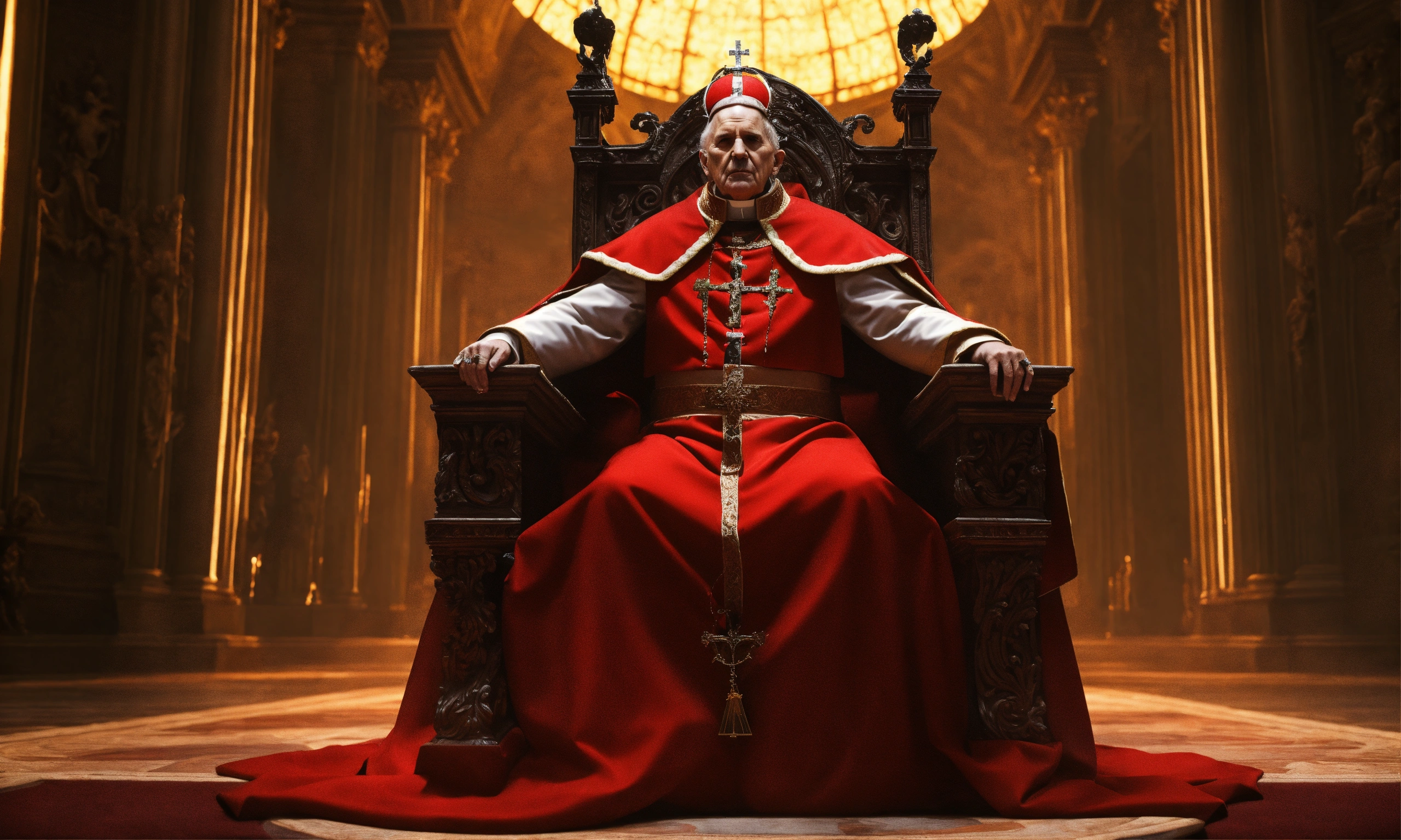 Lexica - Evil demonic pope in the vatican chair, angelic demon hybrid ...