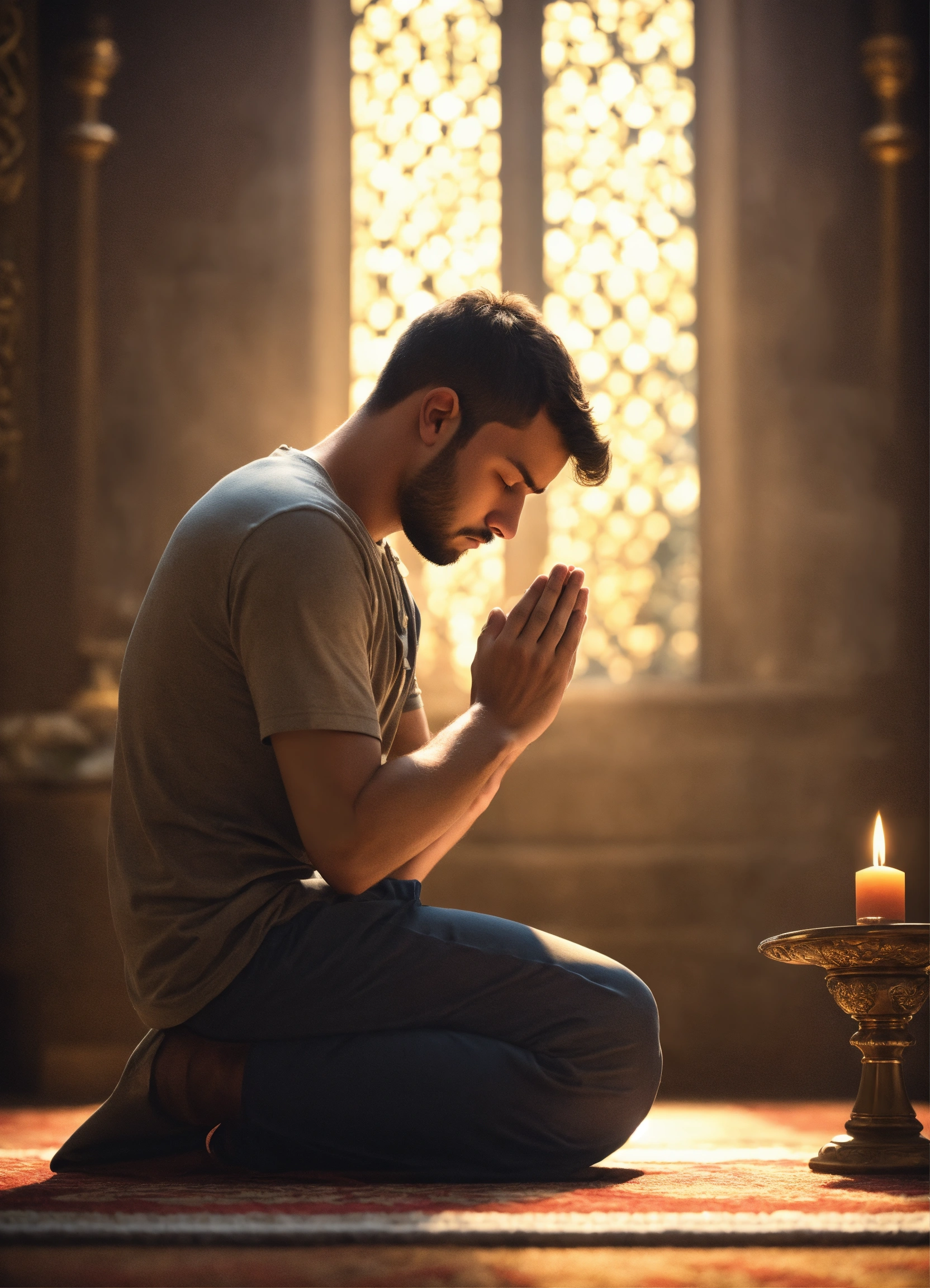 Lexica - Young man praying, realistic 4k