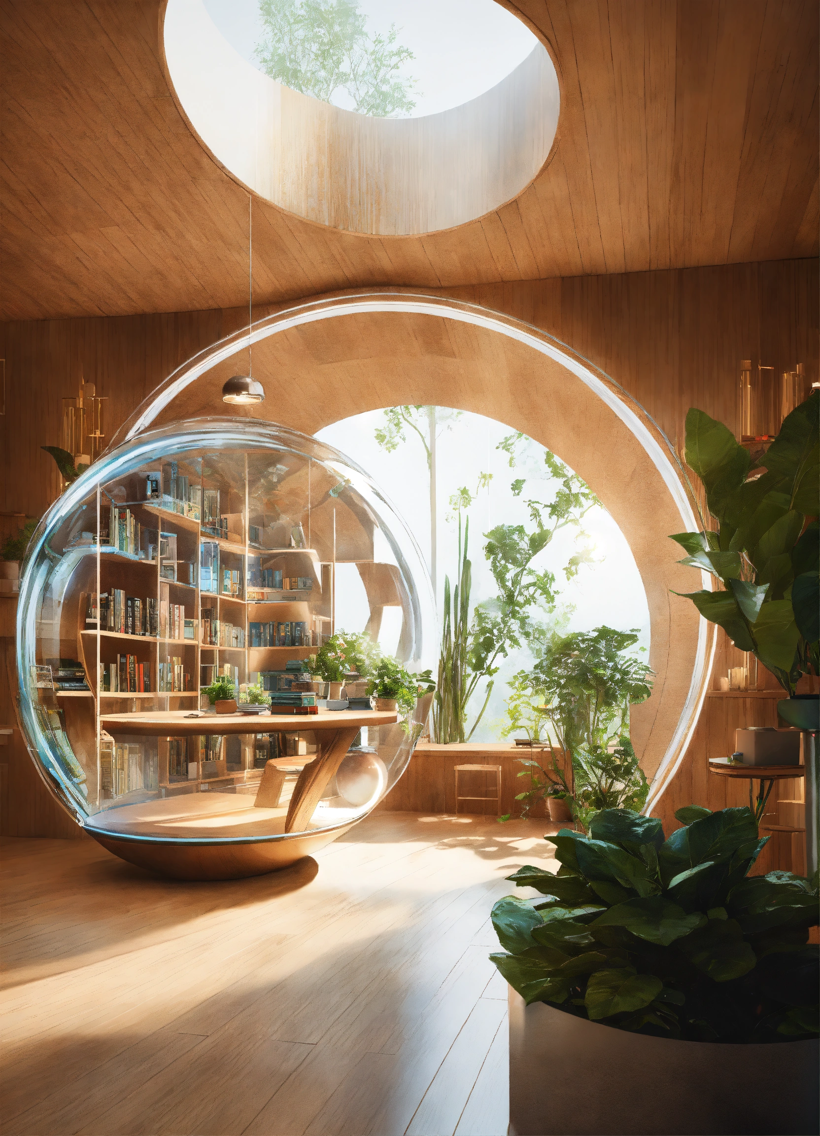 Lexica - Futuristic sci-fi Library pod, Flat Design, Product-View ...