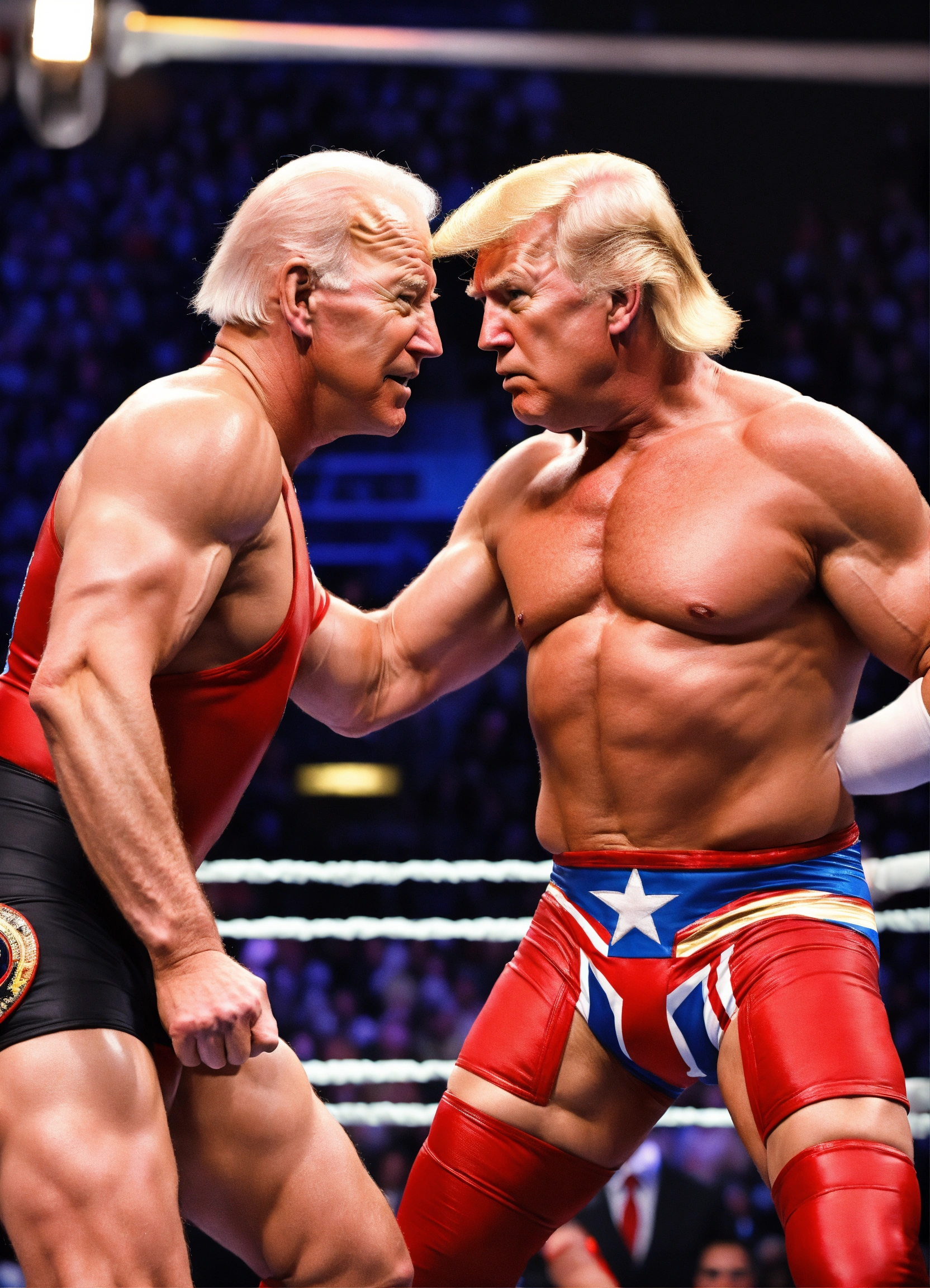 Lexica - Photo realistic shot of Joe Biden and Donald Trump as ...