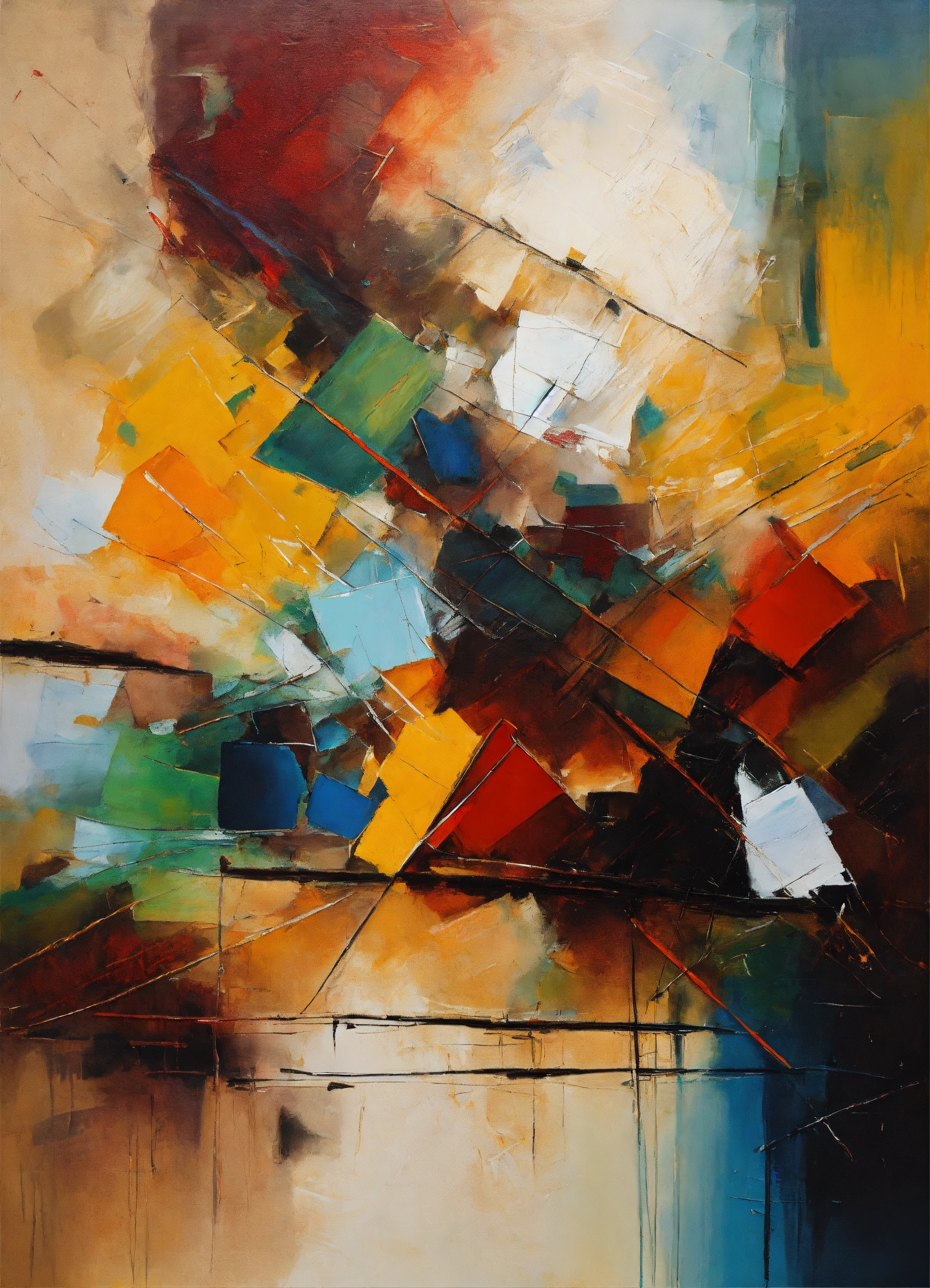 Lexica - Abstract paintings are a form of visual art that uses shapes ...