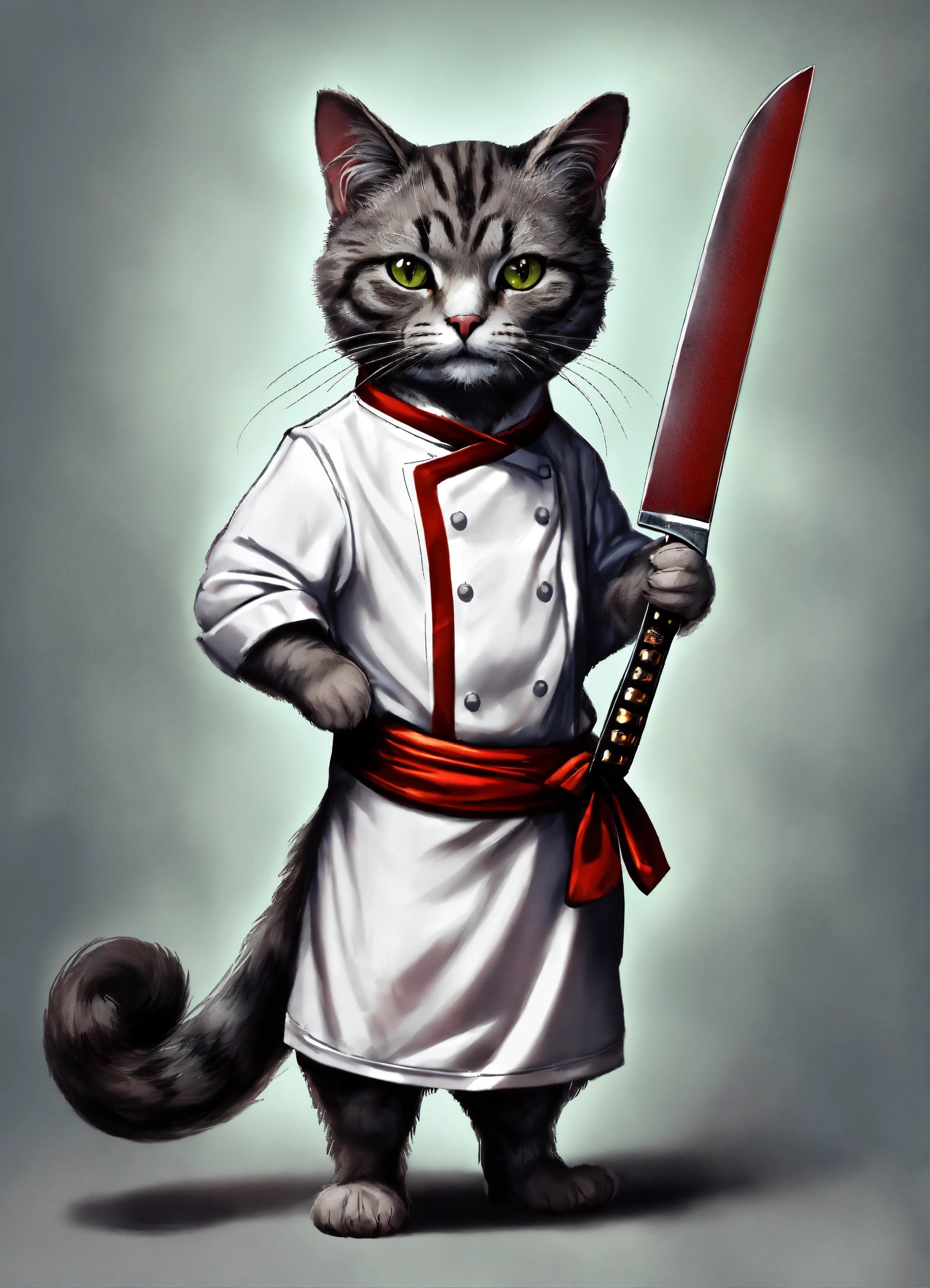 Lexica - Anthropomorphic cat in a fantasy chef's clothes and white ...