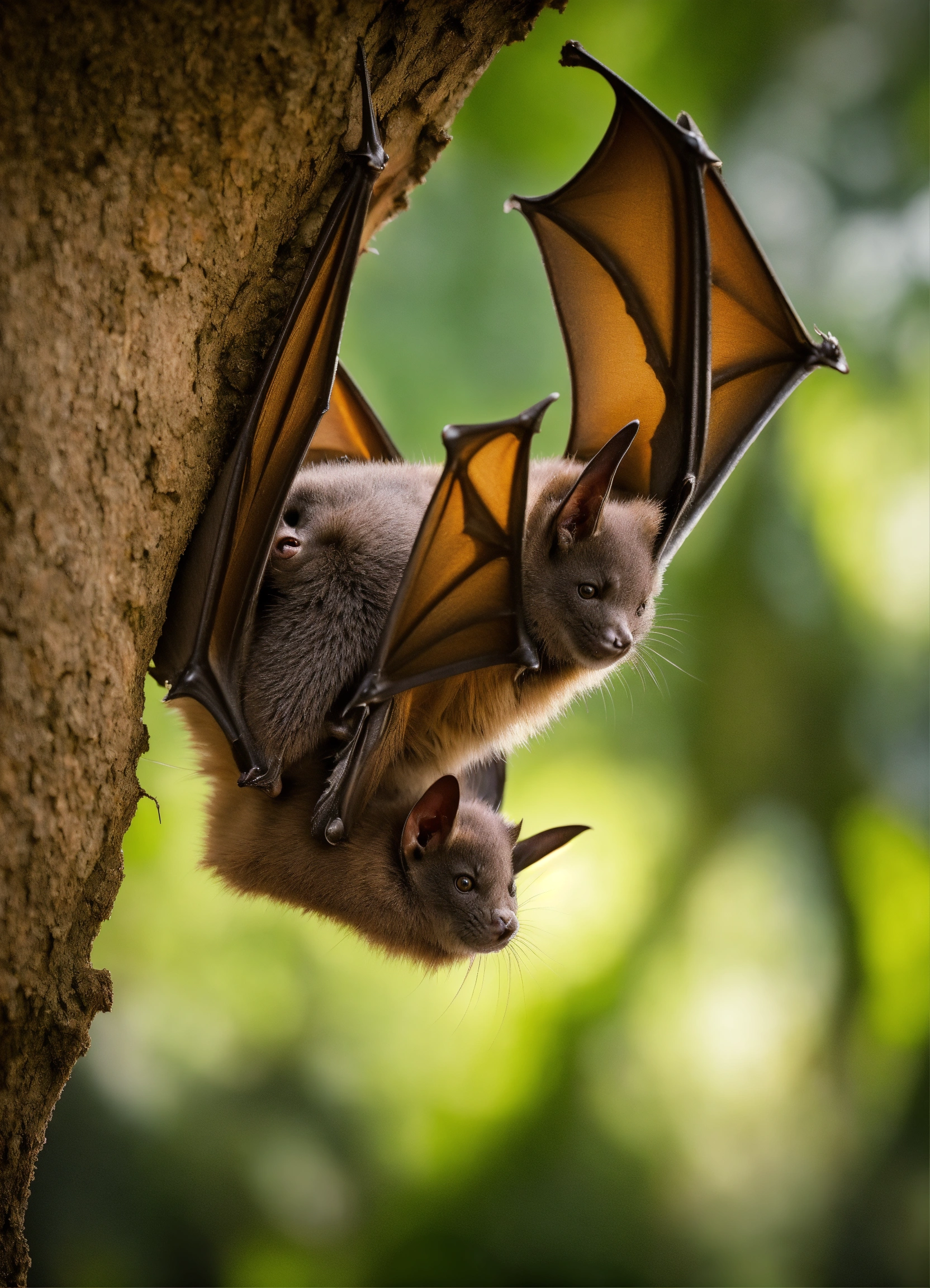 Lexica - Bats hugging, elegant, luxury, clean, smooth, elegant ...