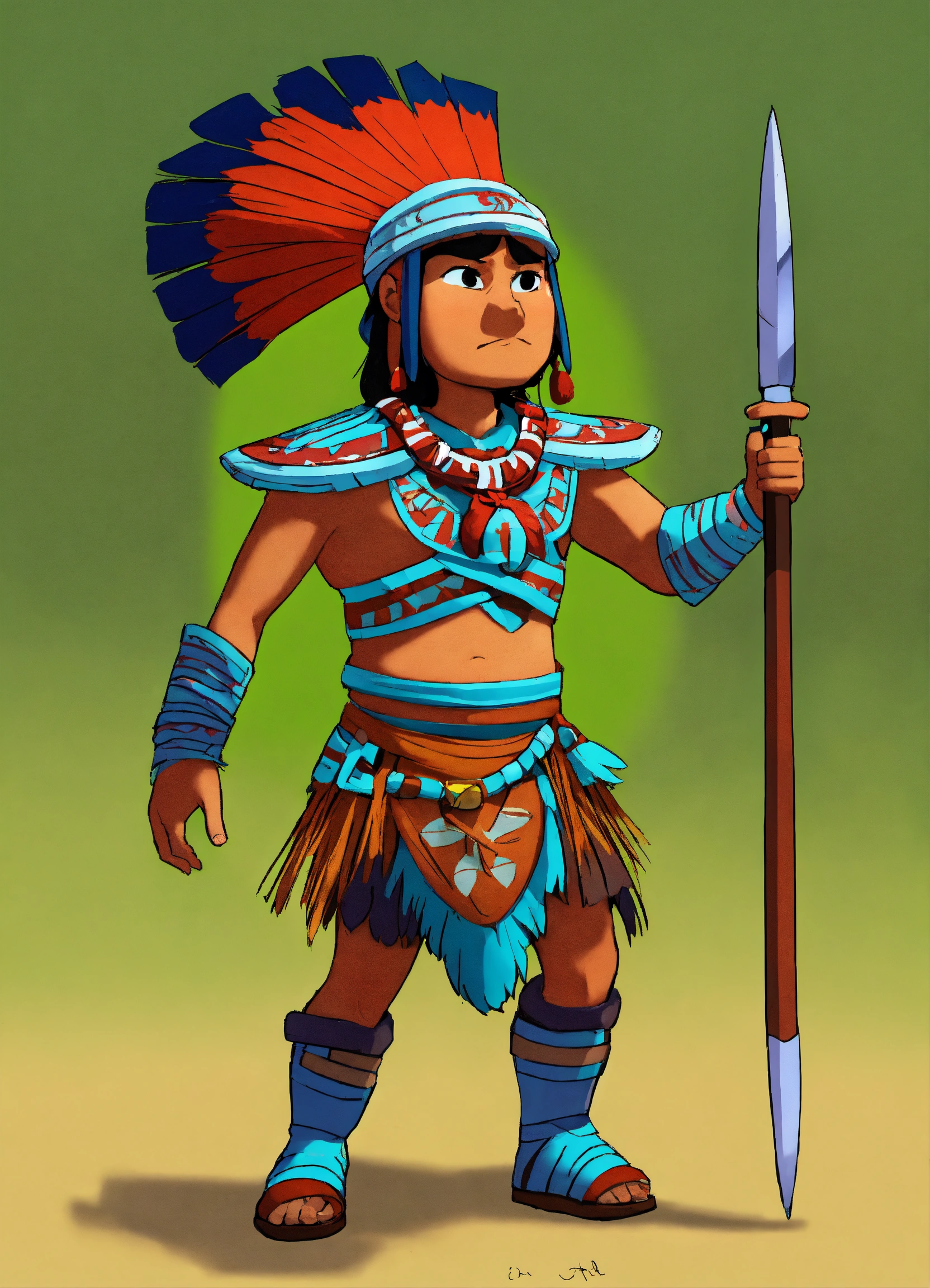 Lexica - Pixar animation of a chichimeca warrior, pixar style cartoon