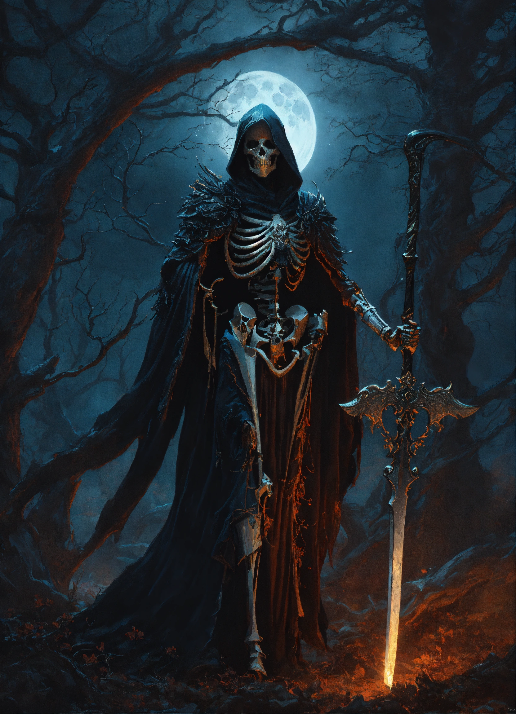 Lexica - "angel of death grim reaper mysterious hooded cloaked skeleton ...
