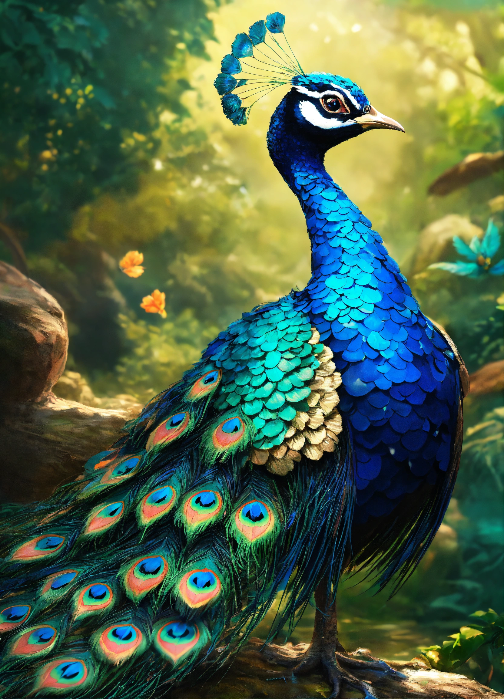 Lexica - Peafinch is a youthful and enchanting Water-type peacock ...