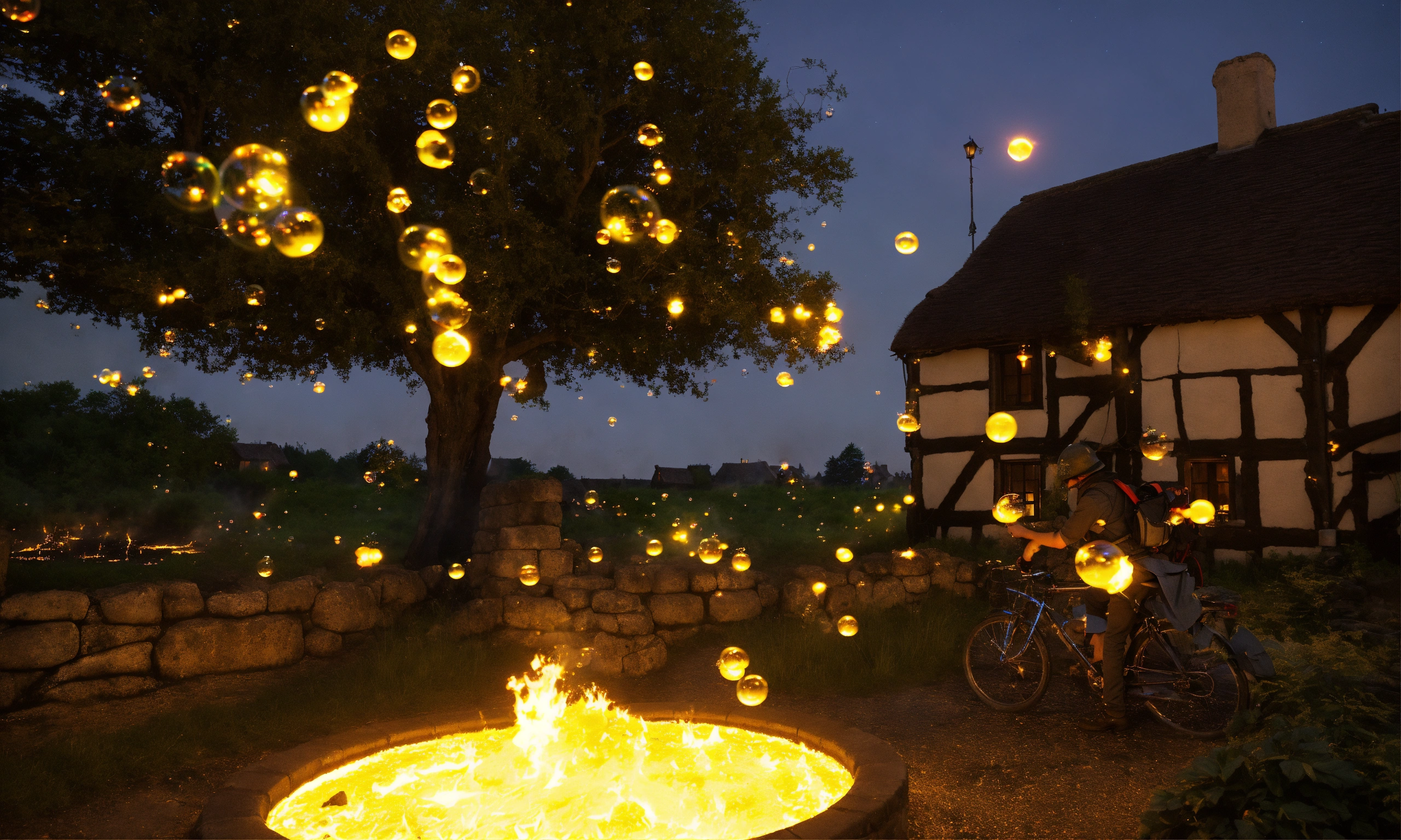 Lexica - Bubbles made from molten glass, lava bubbles, burning bubbles ...