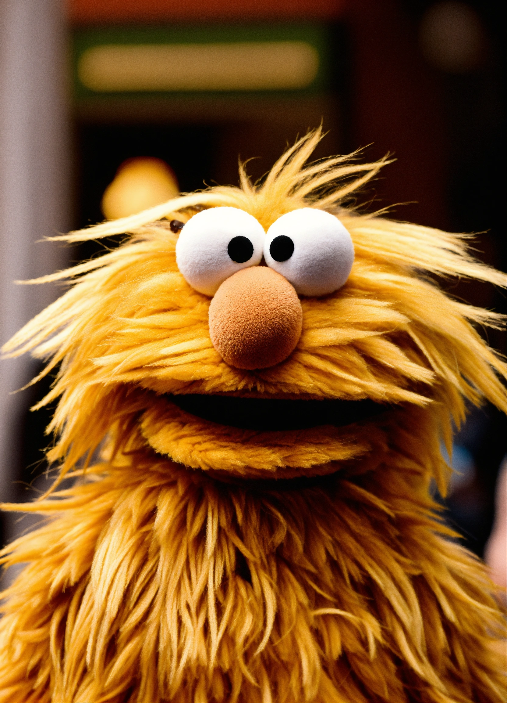 Lexica - Jennifer Aniston as a fluffy fur cute muppet