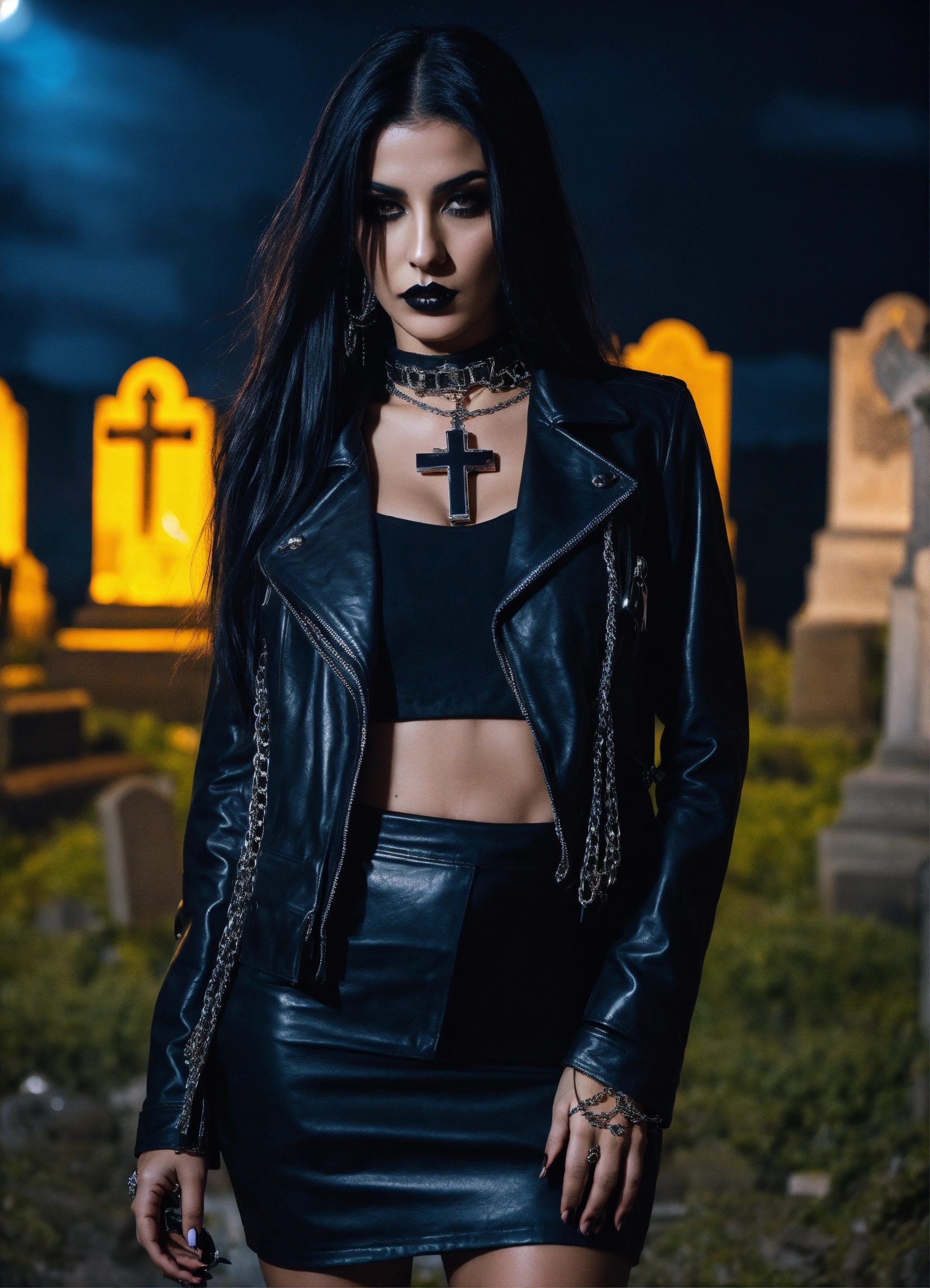 Lexica - Stunning arab seductress woman fashion goth model, strict pose ...