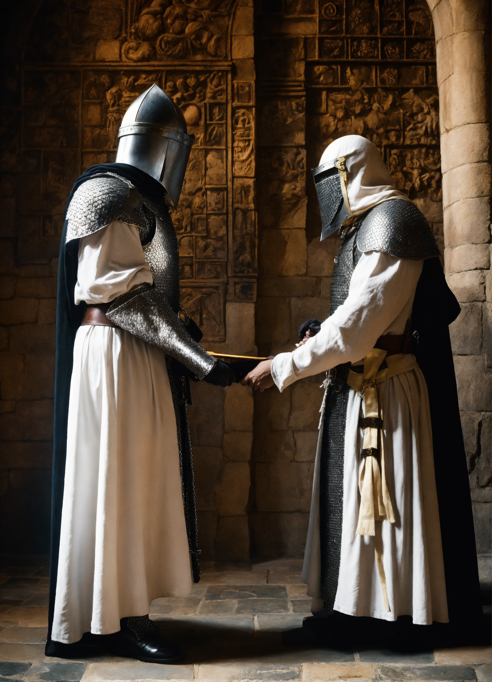 Lexica - Two Templar knights, one elder and one initiate, medieval ...