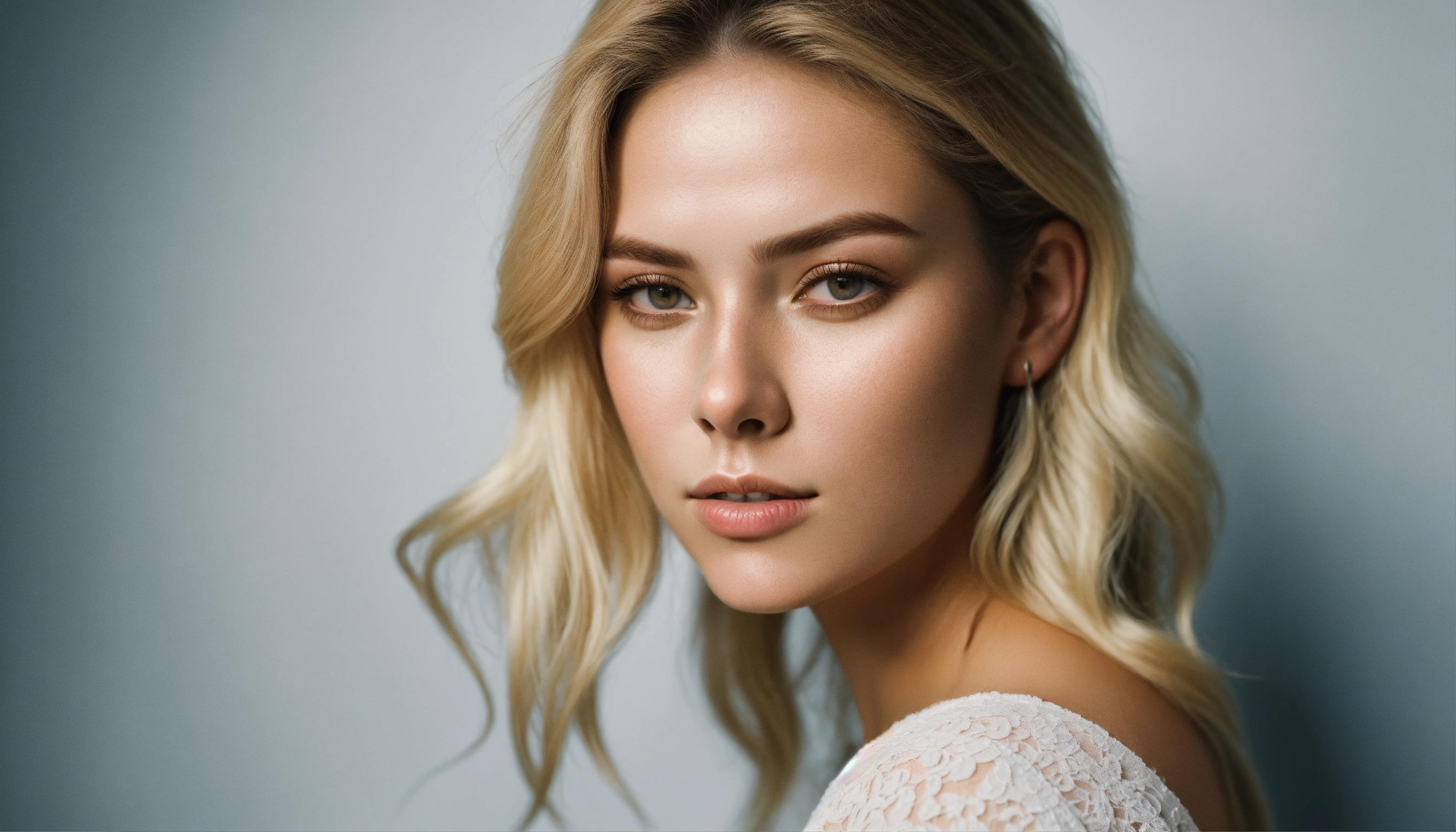 Lexica - A portrait of a beautiful blonde woman, fine - art photography ...