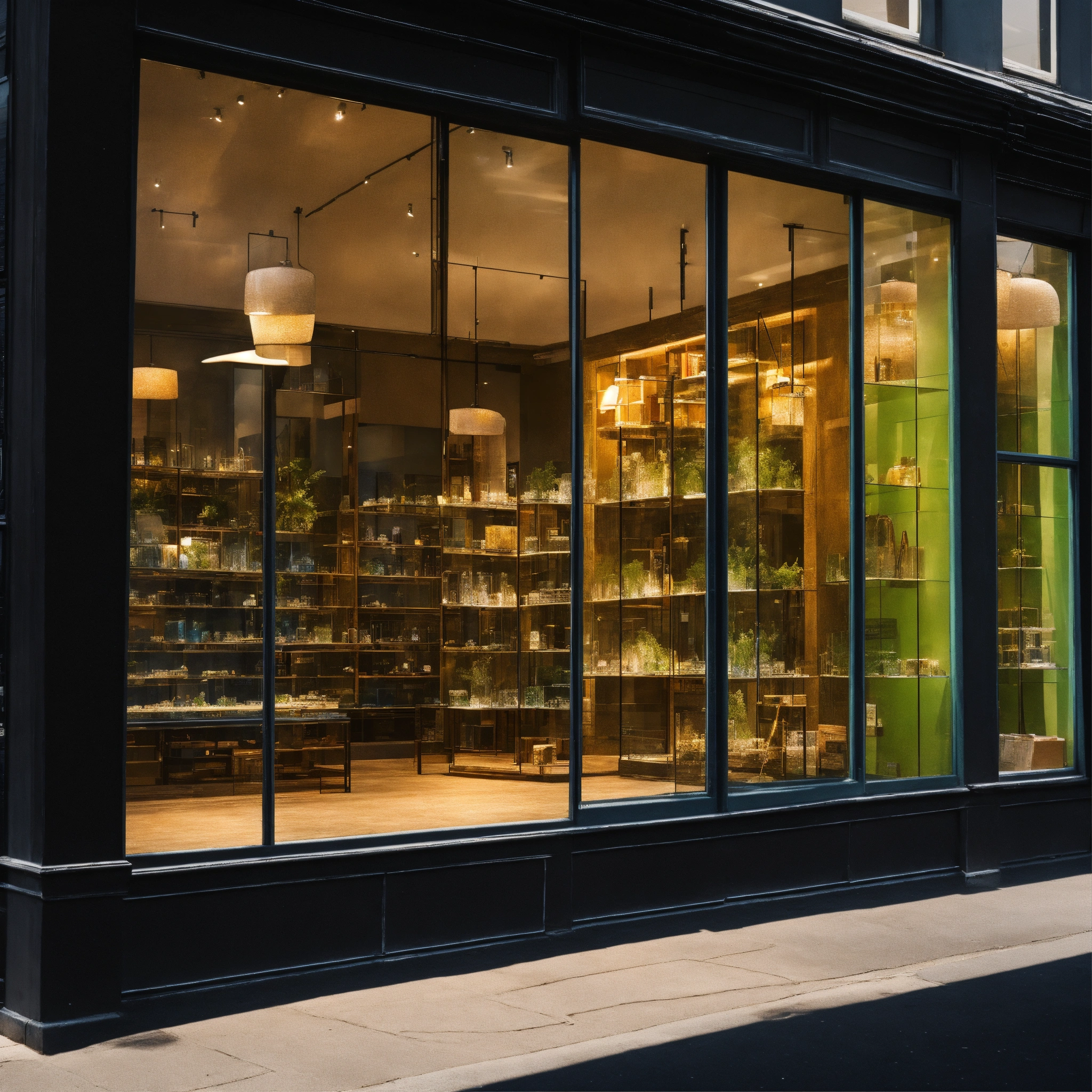 Lexica - A photo of a glass store window, a realistic side photo