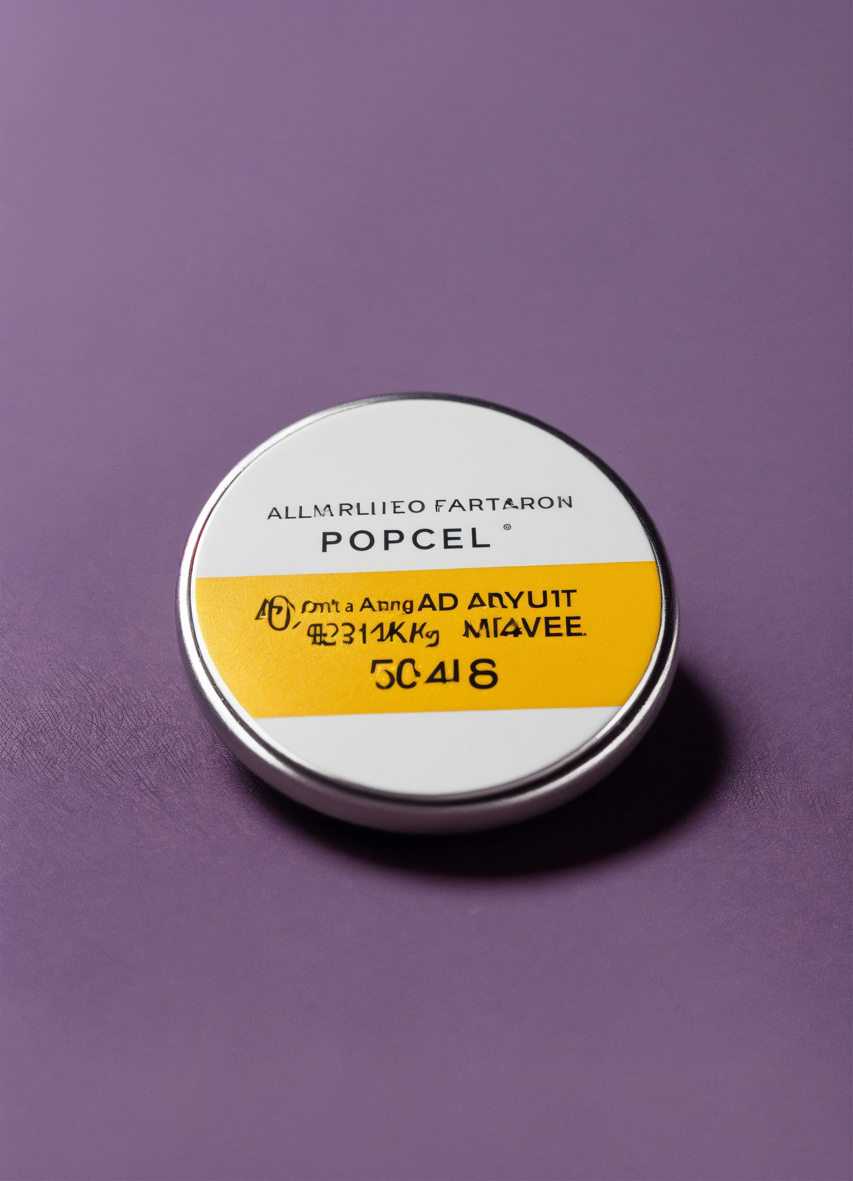 Lexica - On a full smooth background, a promotional blank label pin ...