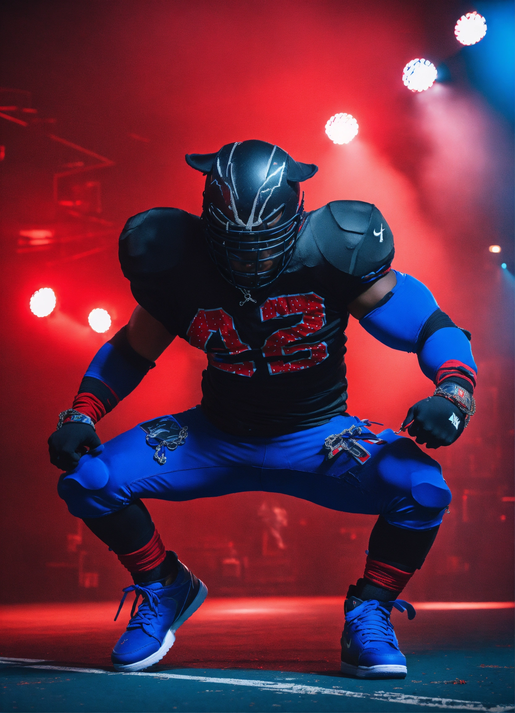 Lexica - An image of a full body panther mascot in the color black ...