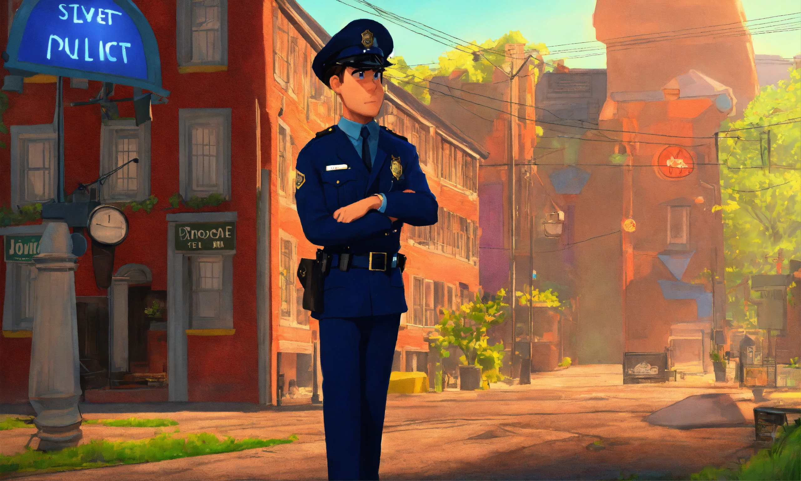 Lexica - Detective ex-cop without a police uniform pixar stile