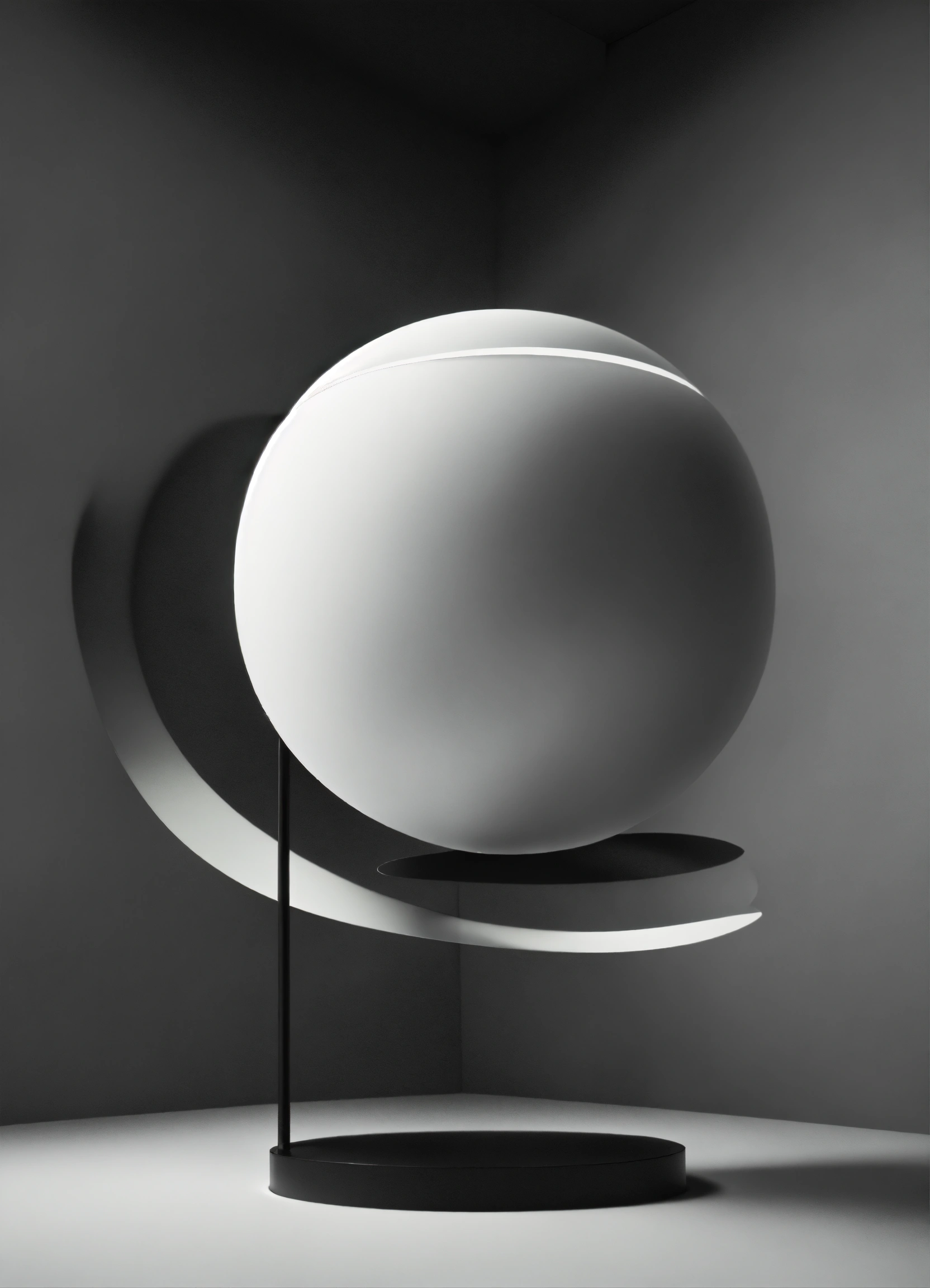 Lexica - Abstract shape or object flying, 3d render, room, dark, black ...