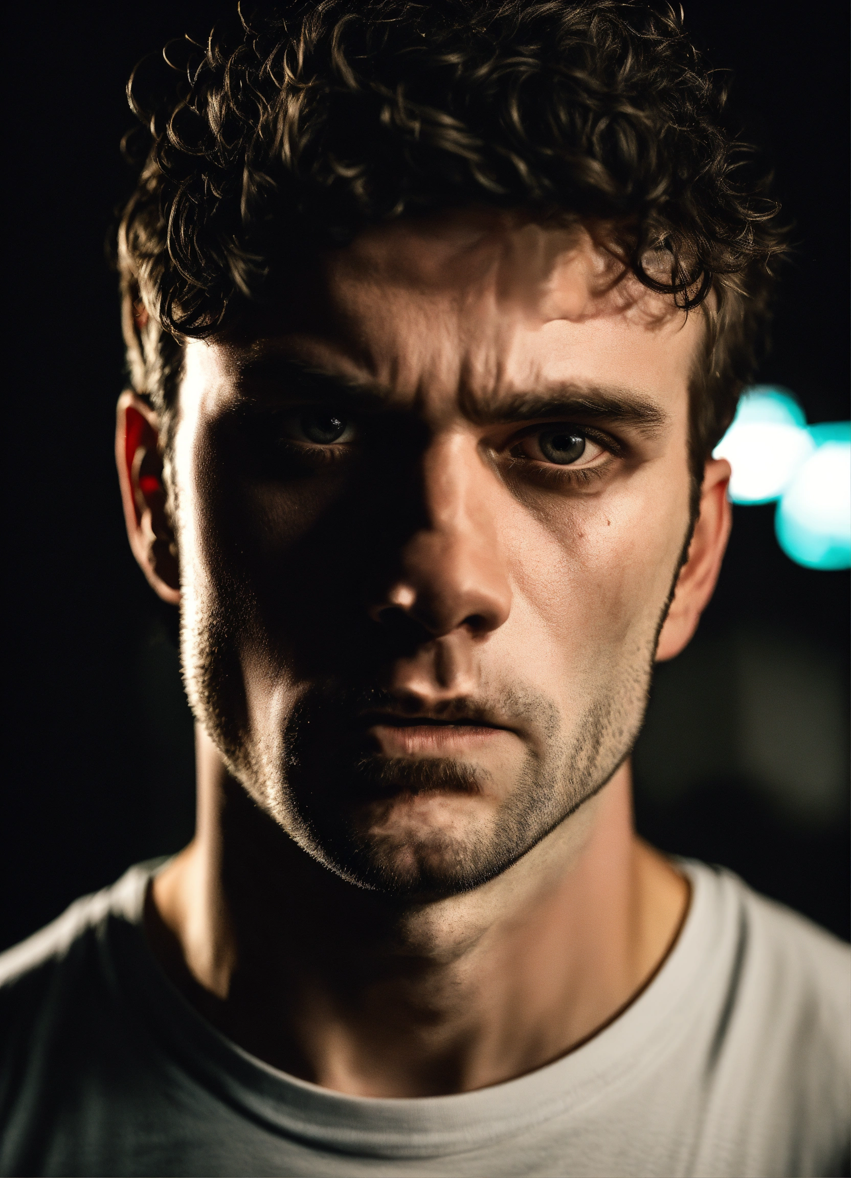 Lexica - A photograph of a white menacing 30-year-old man, with a ...