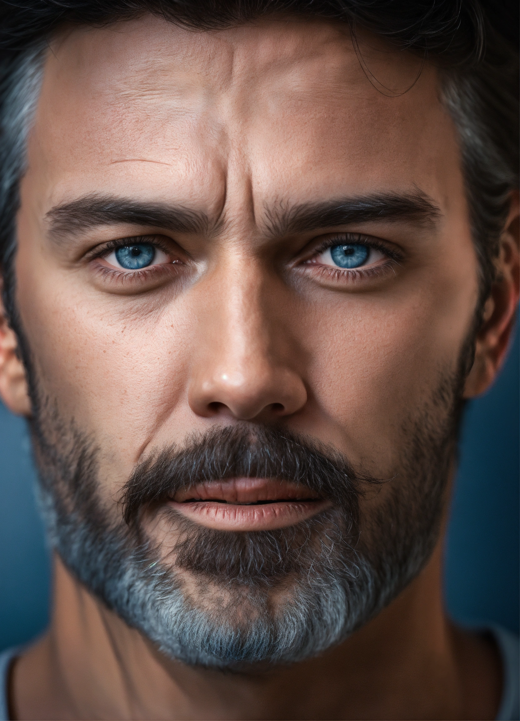 Lexica - Portrait of handosme middle-aged men with dark hair, light ...