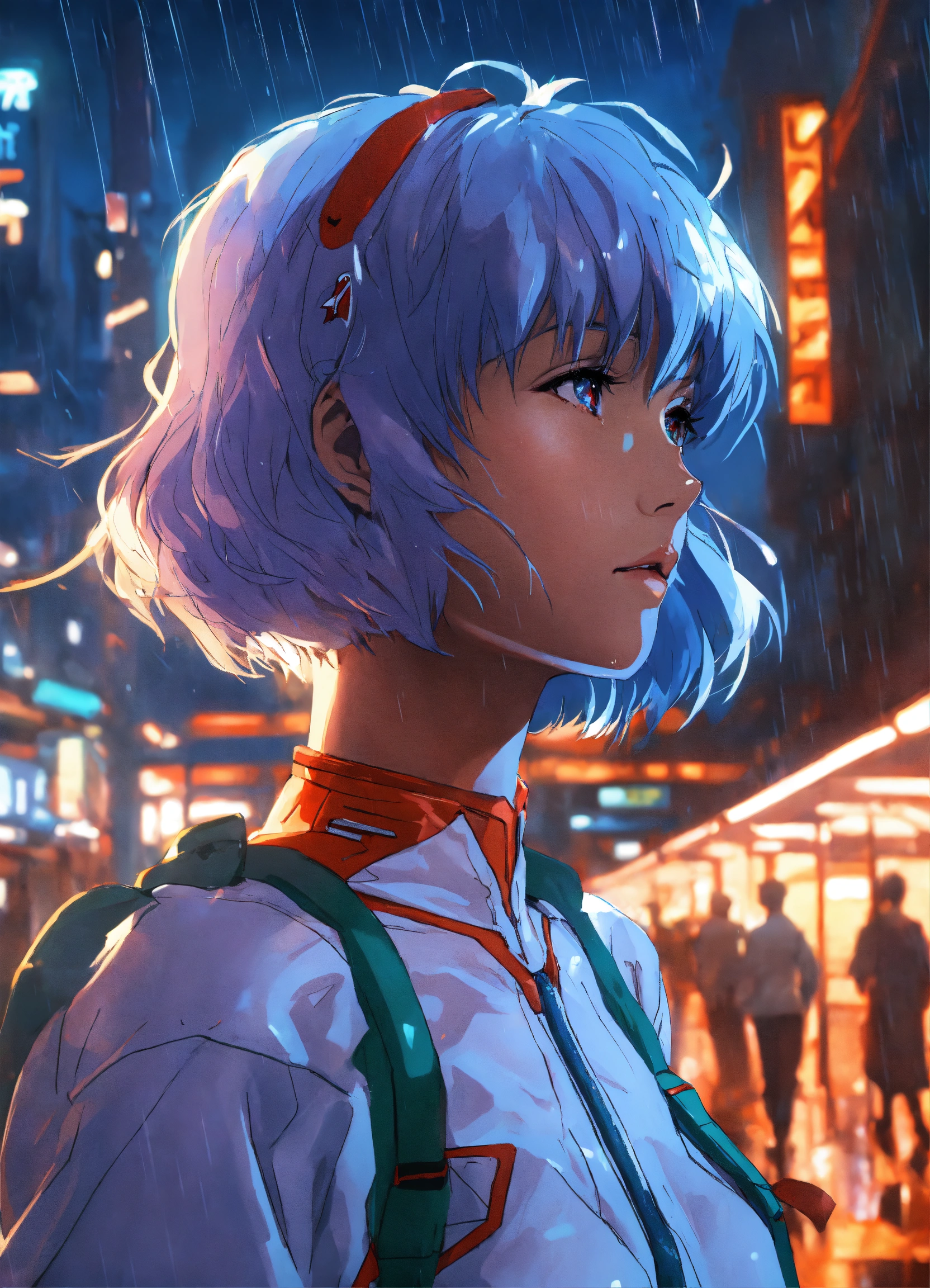 Lexica - Anime art of Rei Ayanami from Neon Genesis Evangelion ...