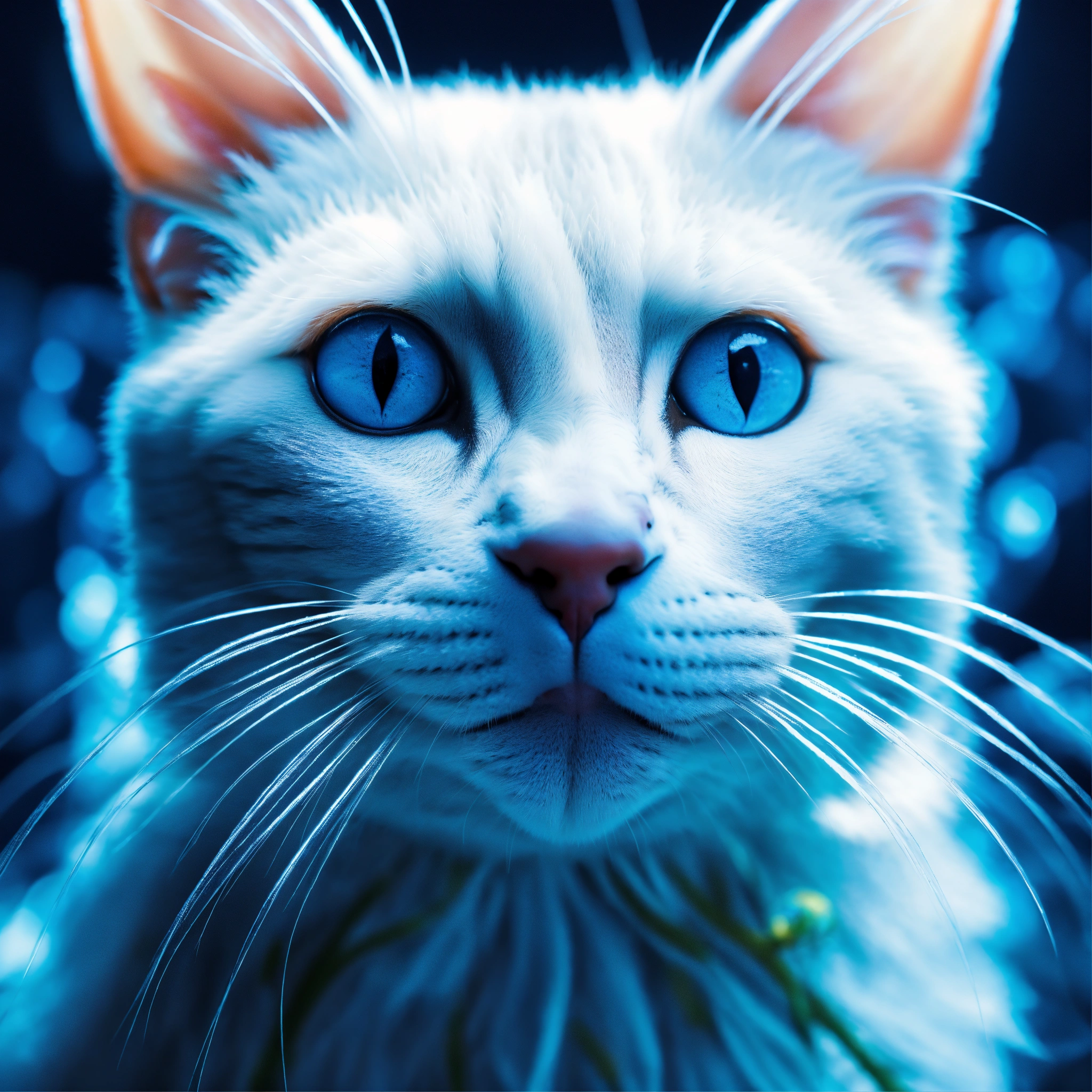Lexica - Underwater photography, long exposure, graceful white male cat ...