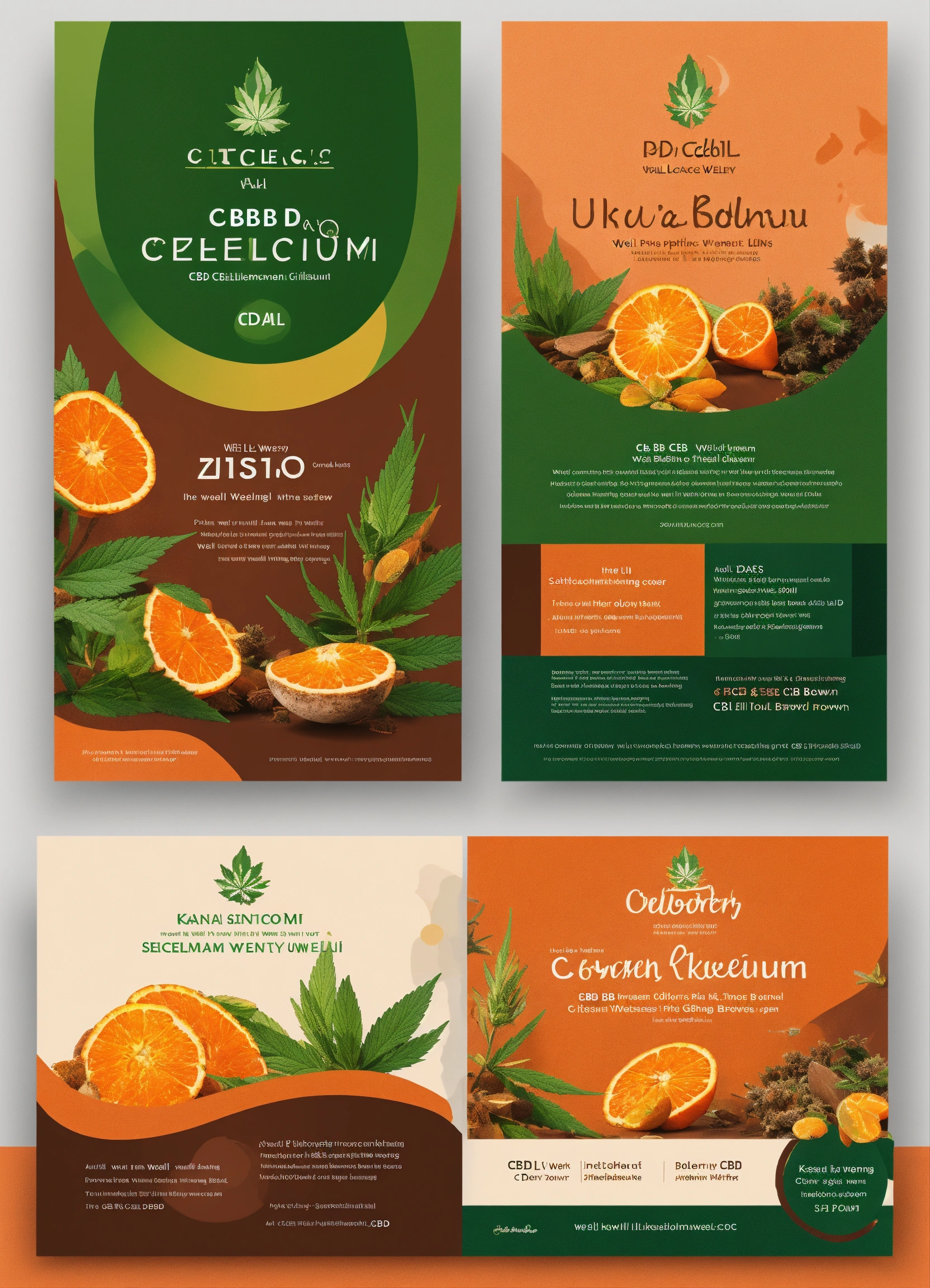 Lexica - Illustration flyer theme cbd and product kanna sceletium ...
