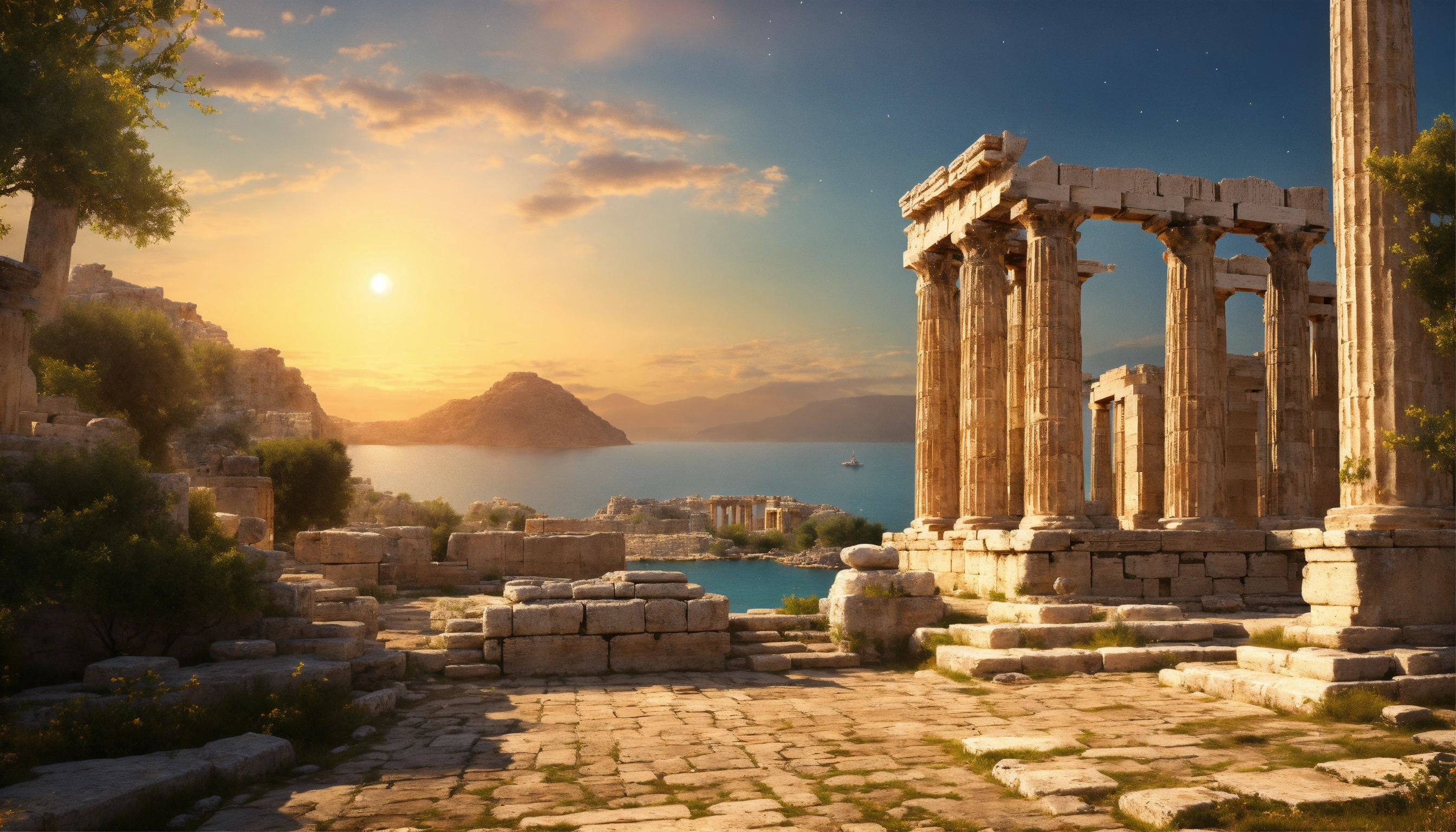 Lexica - Magical,beautiful monuments, atrio,ancient Greece, realistic ...