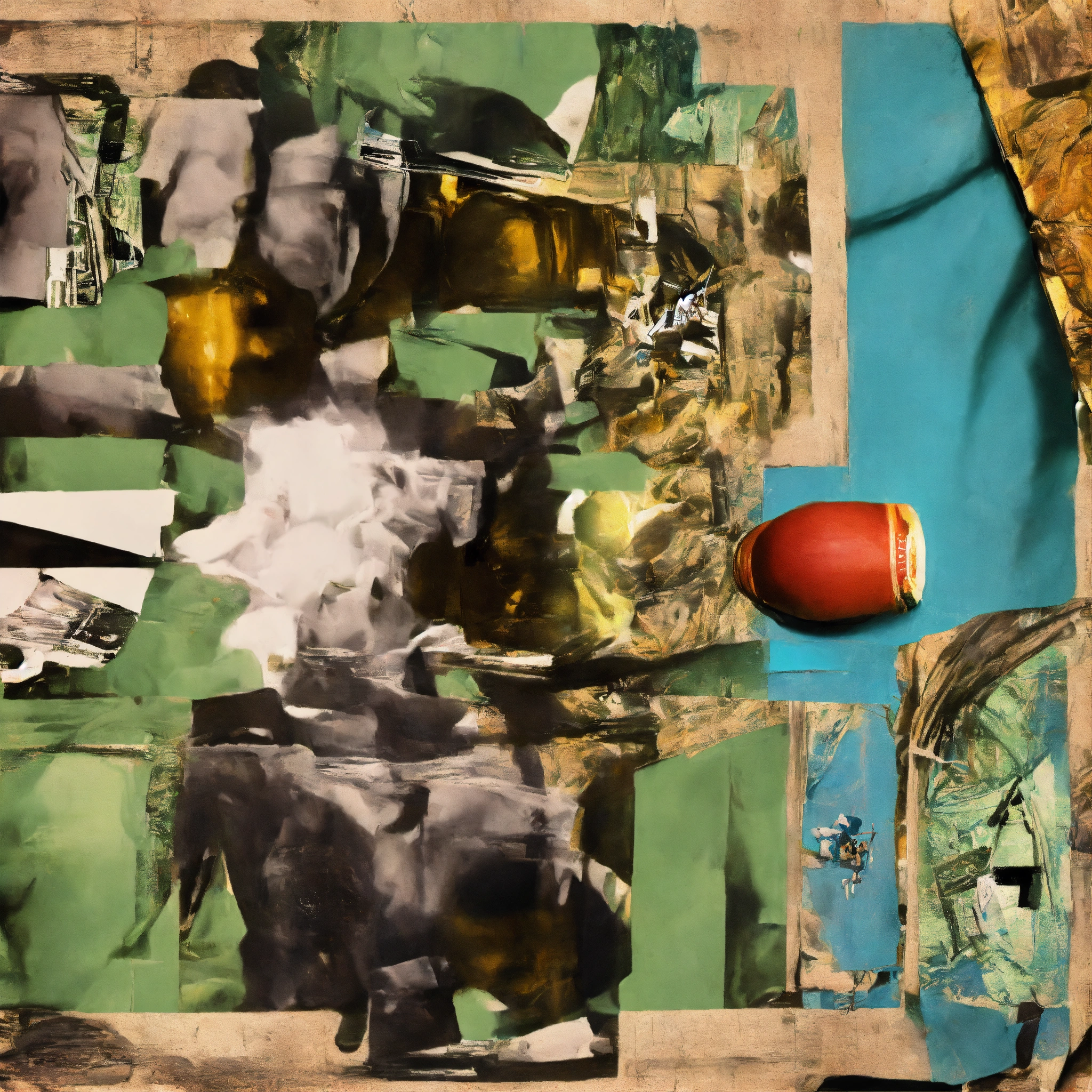 Lexica - A weird collage art photo montage of 50Cent and an alien ...