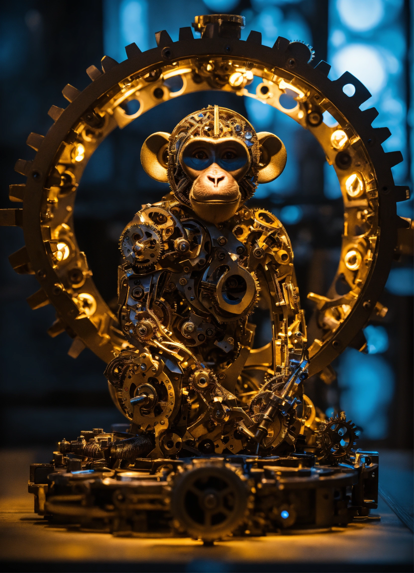 Lexica - "Illuminated Thought Process", glowing MONKEY center stage ...