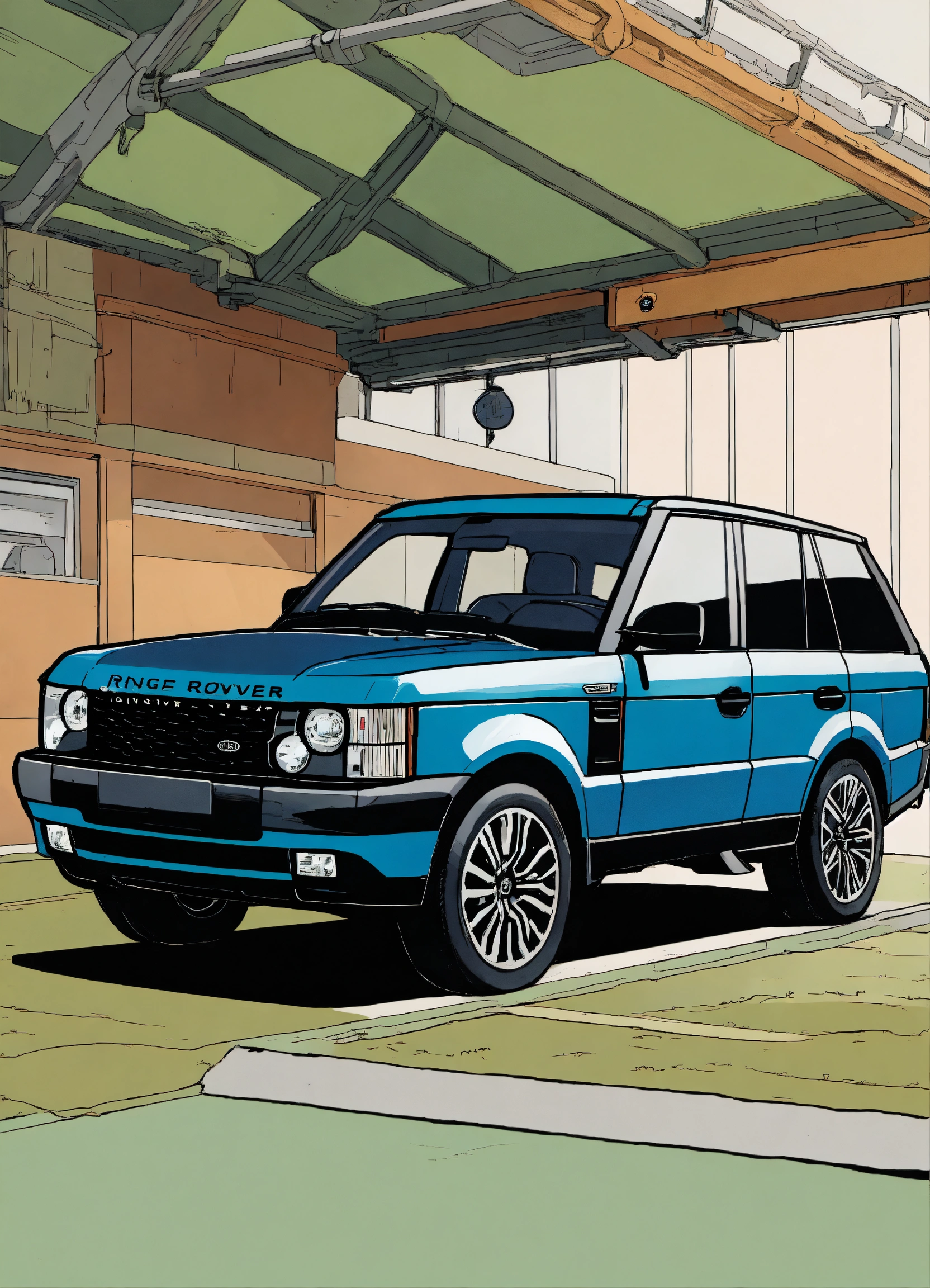 Lexica - Detailed pen and ink illustration of Range Rover Sport 2022 ...