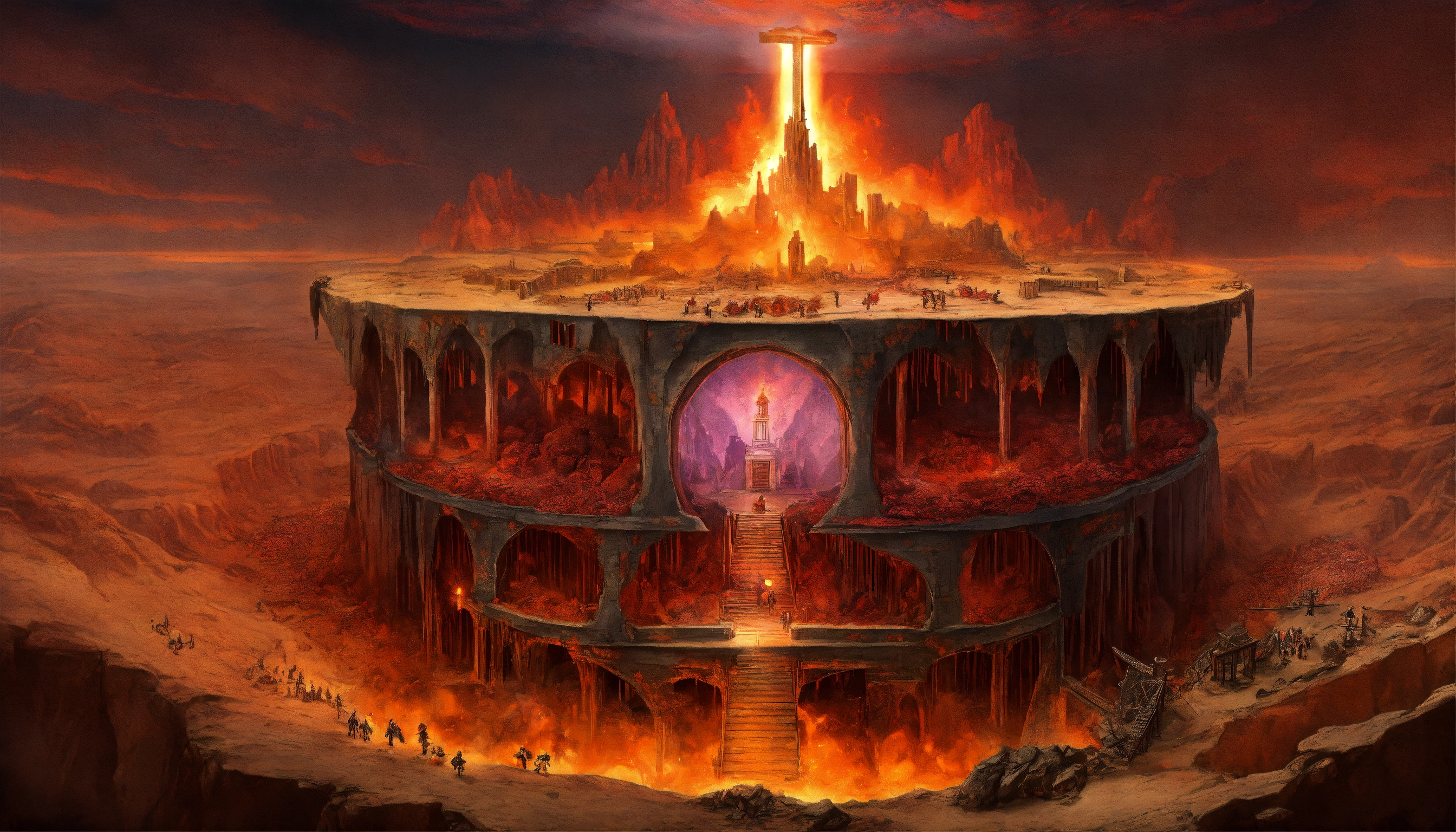 Lexica - 3 levels of hell, under earth, Hades, Gehenna and Tartarus ...