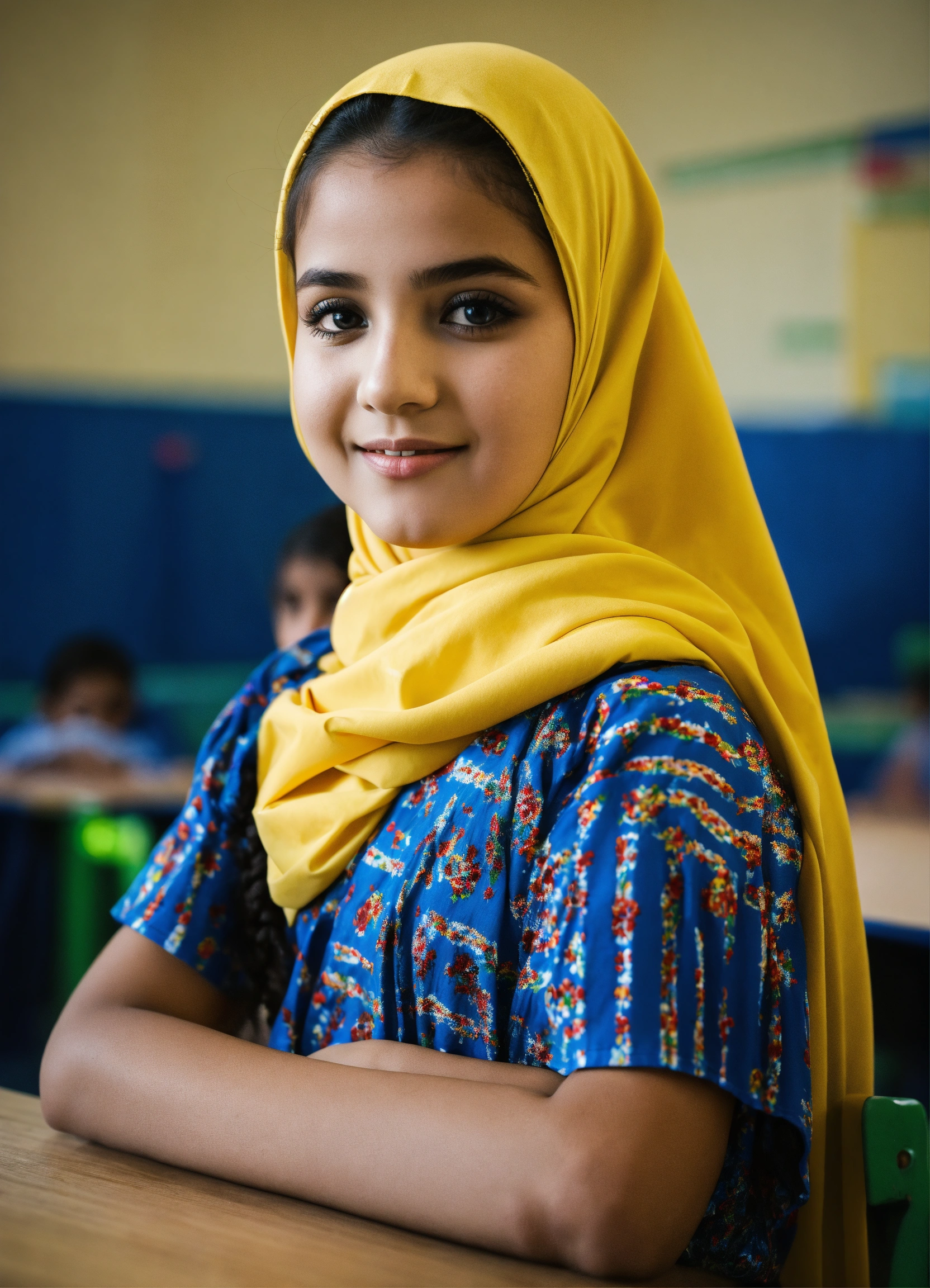 Lexica - A girl in kuwait school