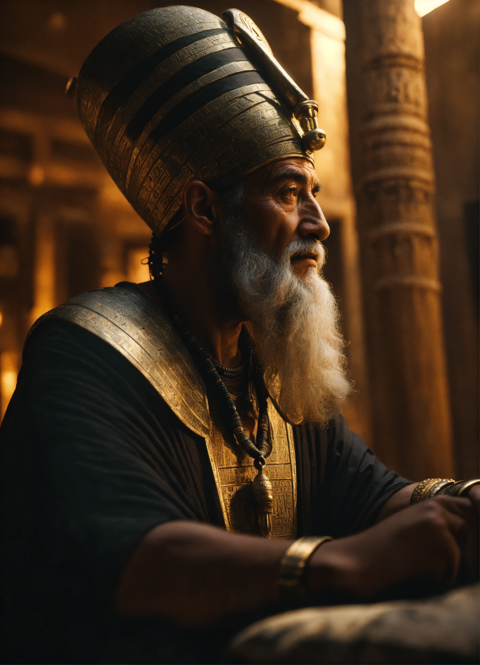 Lexica - An epic fantasy scene in ancient Egypt featuring an old ...