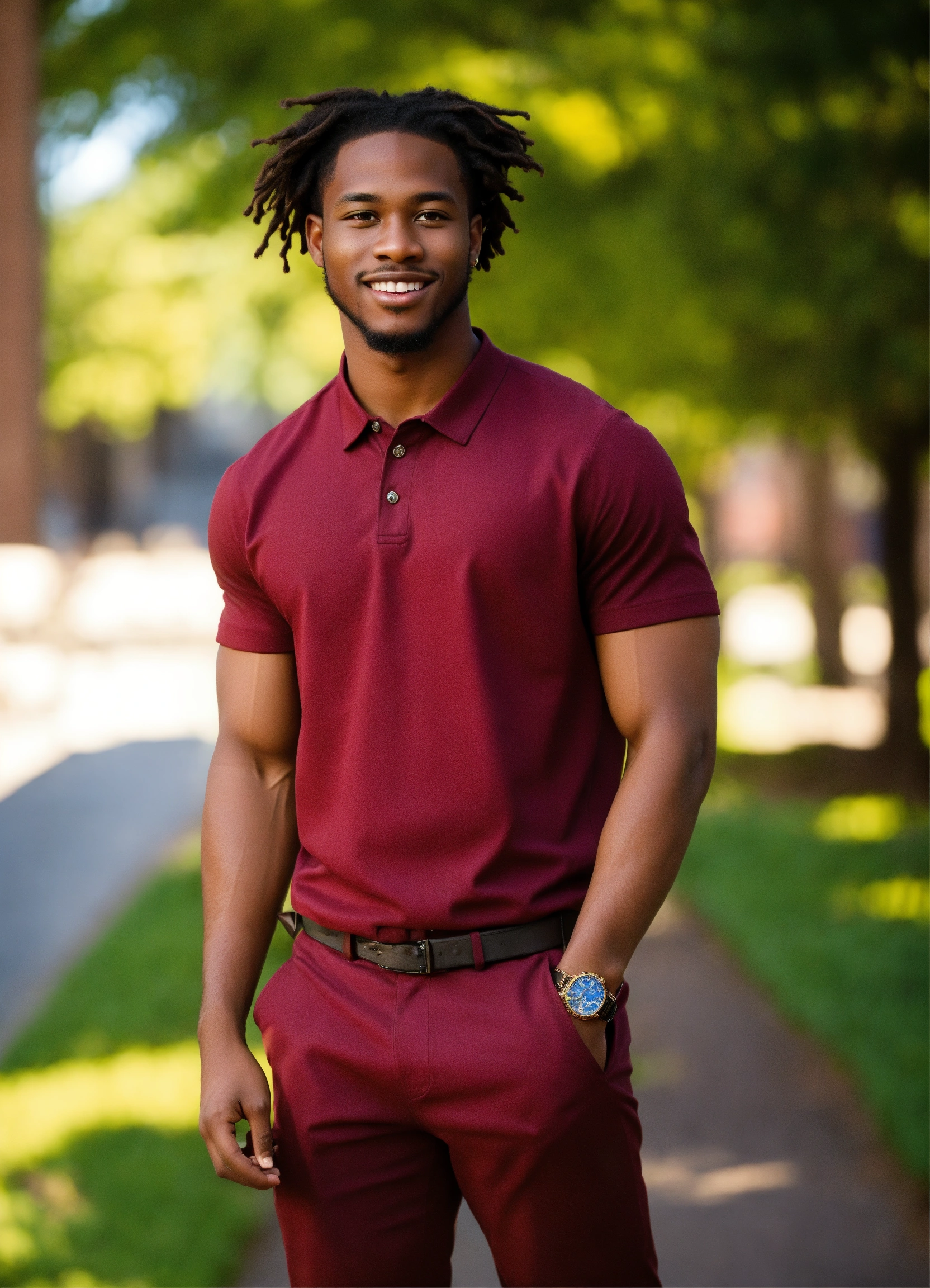 Lexica - Handsome African-American male graduate student. golden brown ...