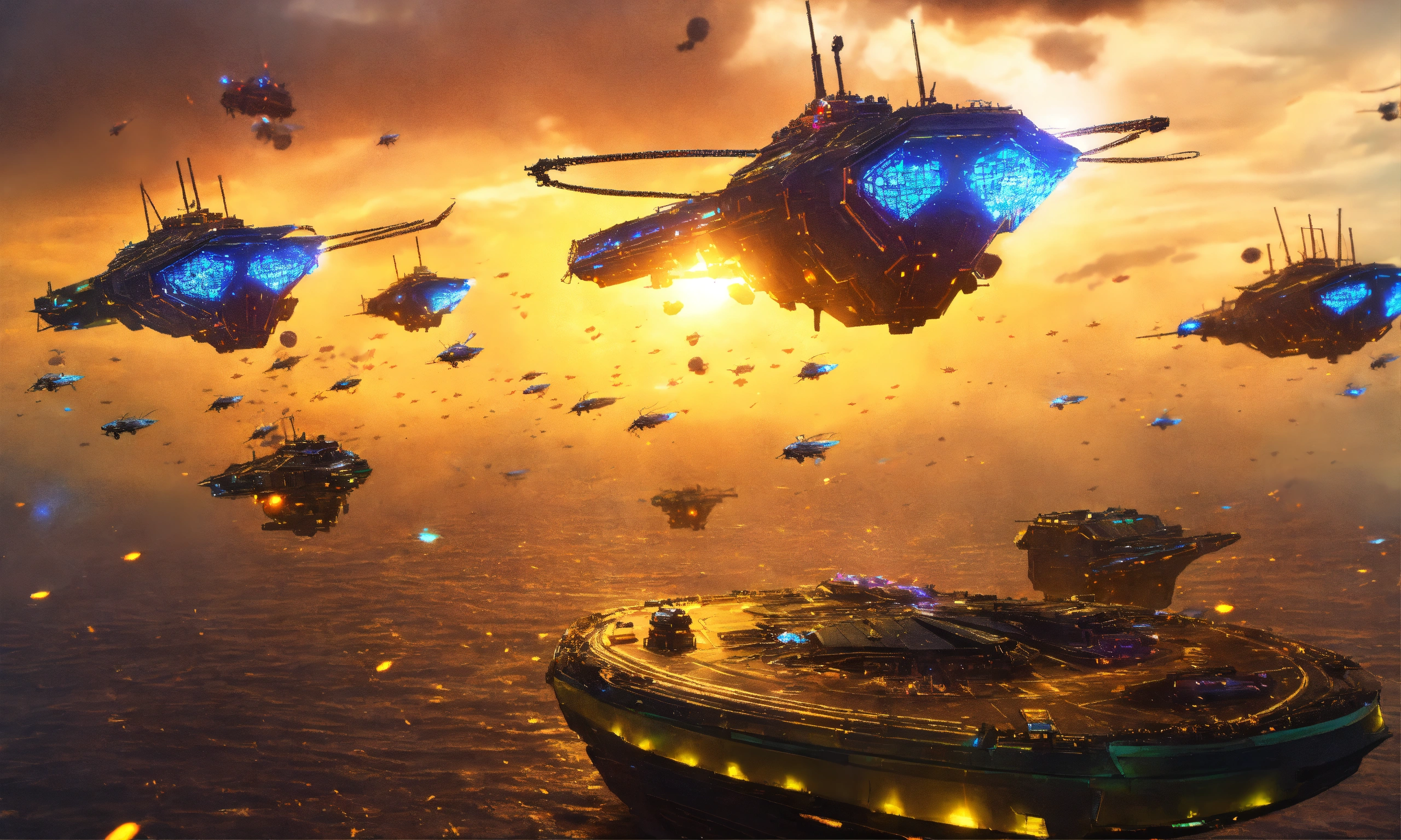 Lexica - Holographic swarm of armored wasp ships, matrix, illusion ...