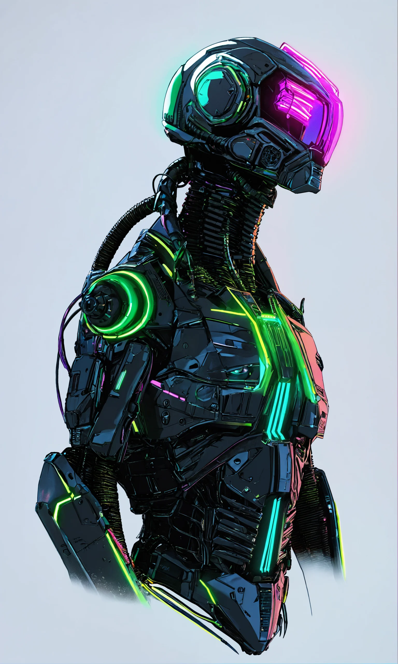 Lexica - Futuristic helmet, warlock, neon green, metal, cgi, high ...