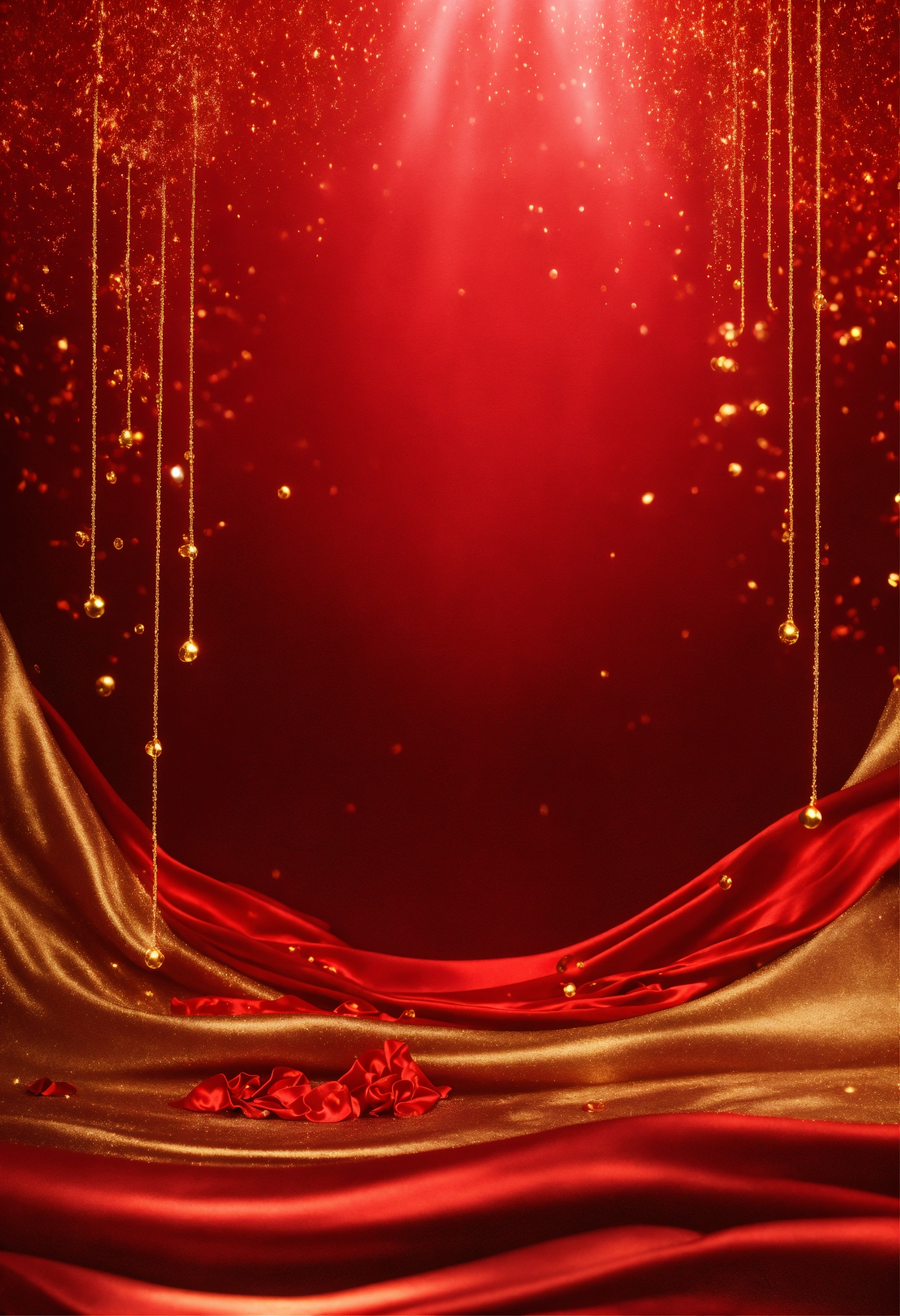 Lexica - Luxury red silk background, minimum ripple, add gold sparkling ...