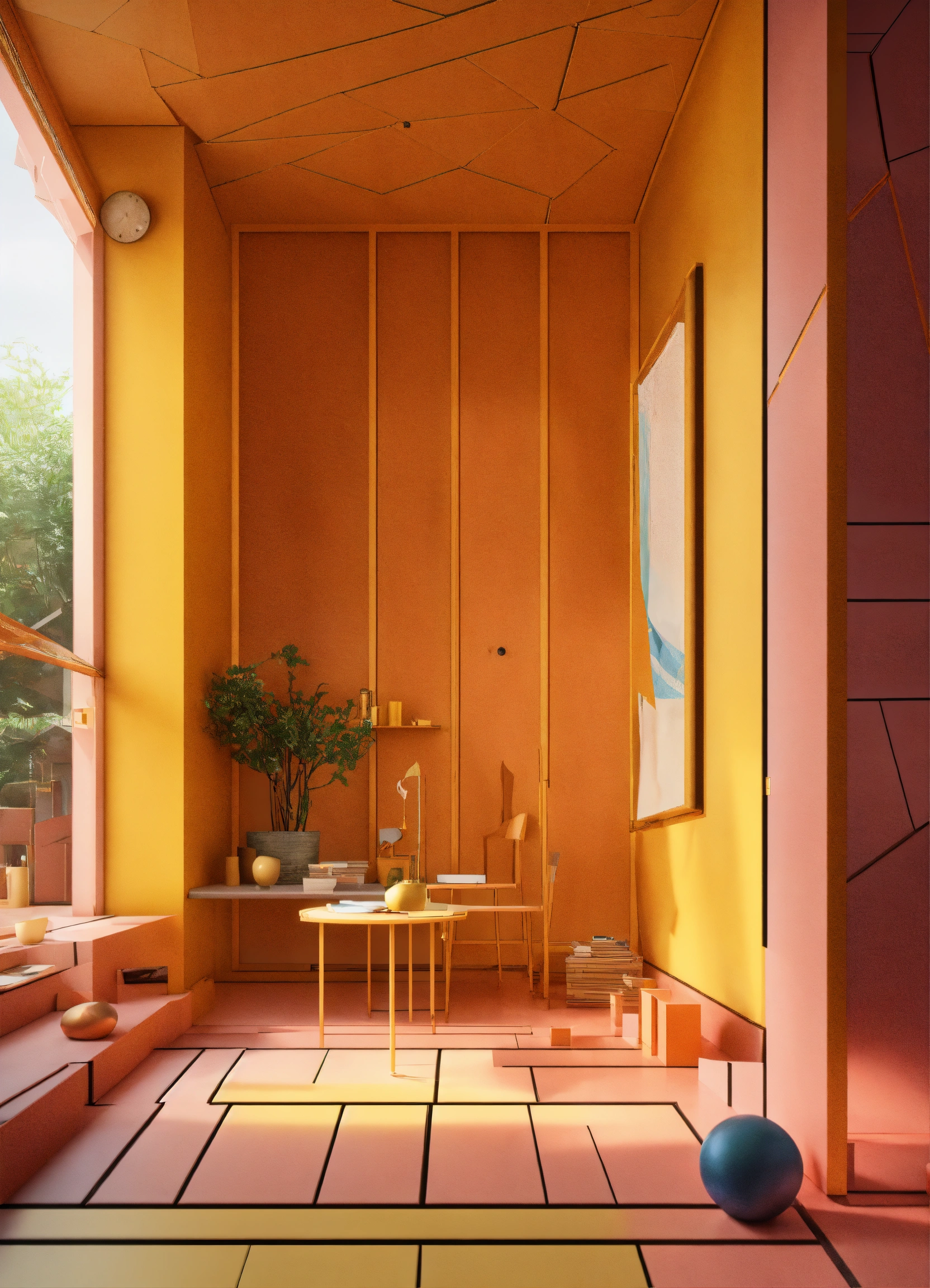 Lexica - A miniature room full of geometric shapes, photorealistic, 3D render, Blender, Cycles ...