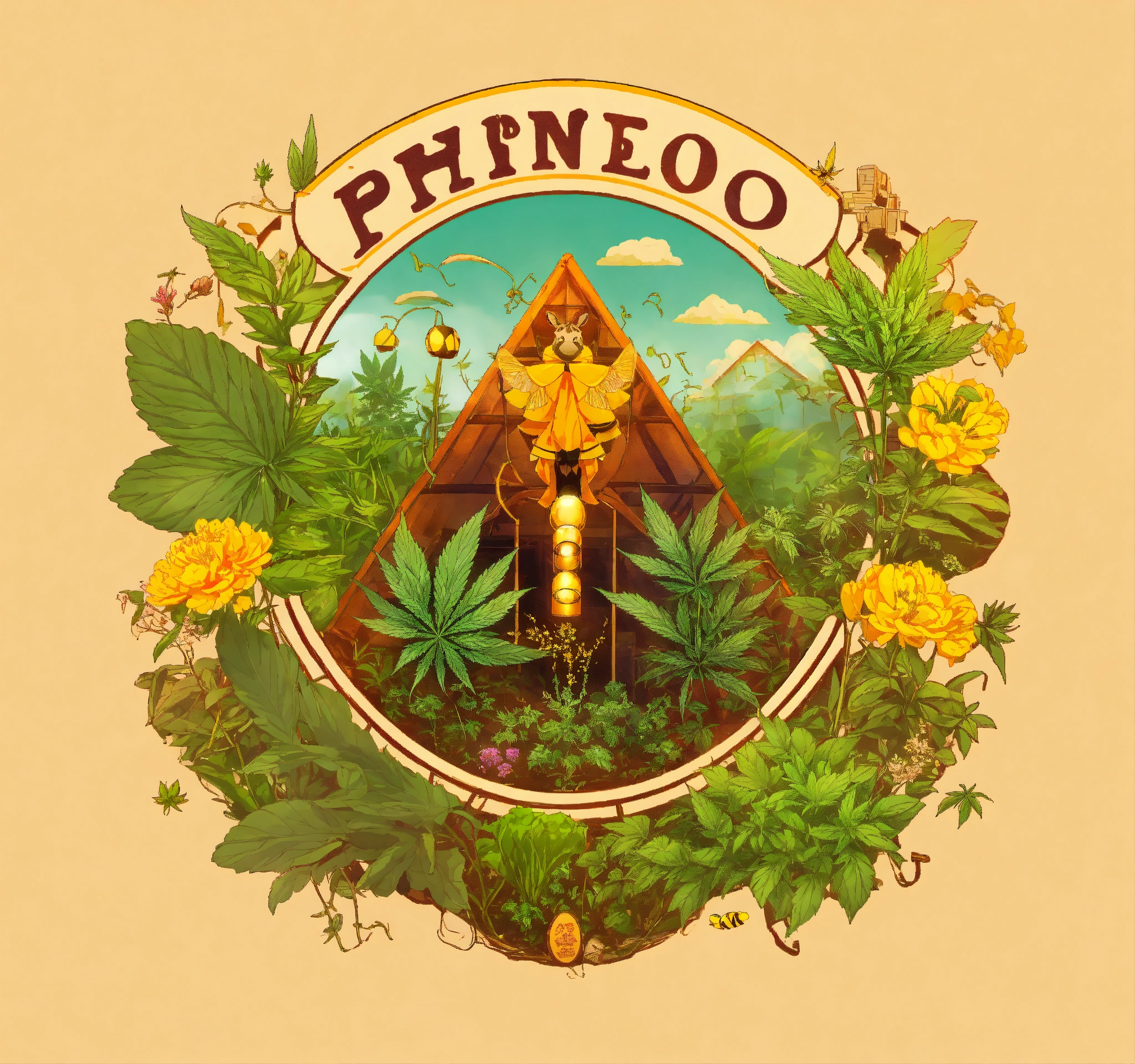 Lexica - Logo of a seed store with name "Pheno BANK", Surreal, seed ...